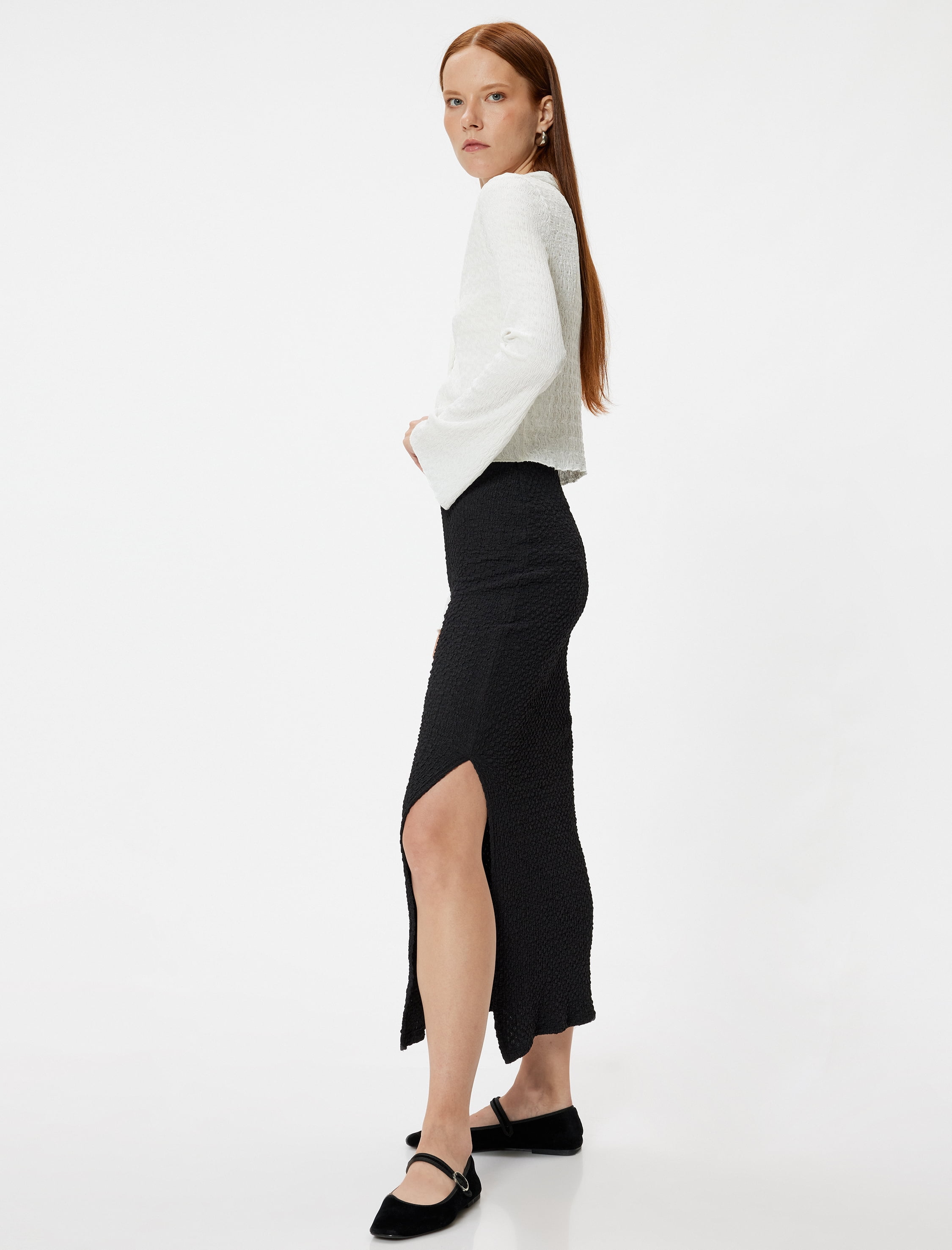 Textured Column Skirt - Walmart.com