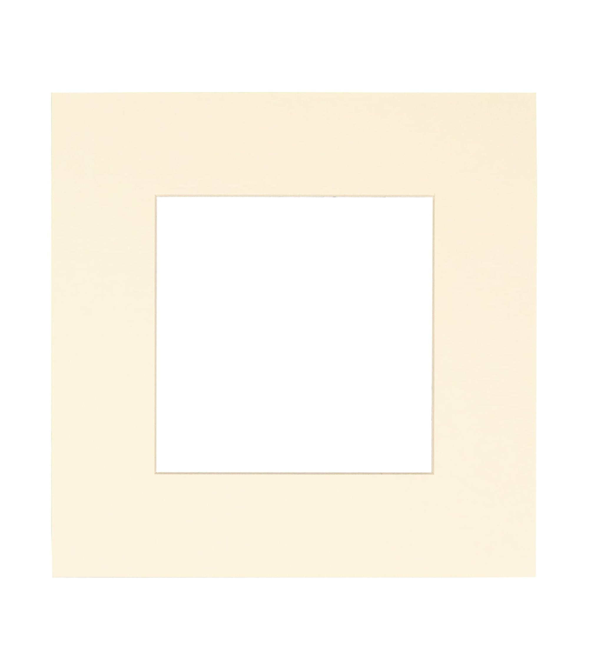 Textured Cream Acid Free 12x12 Picture Frame Mats with White Core Bevel ...