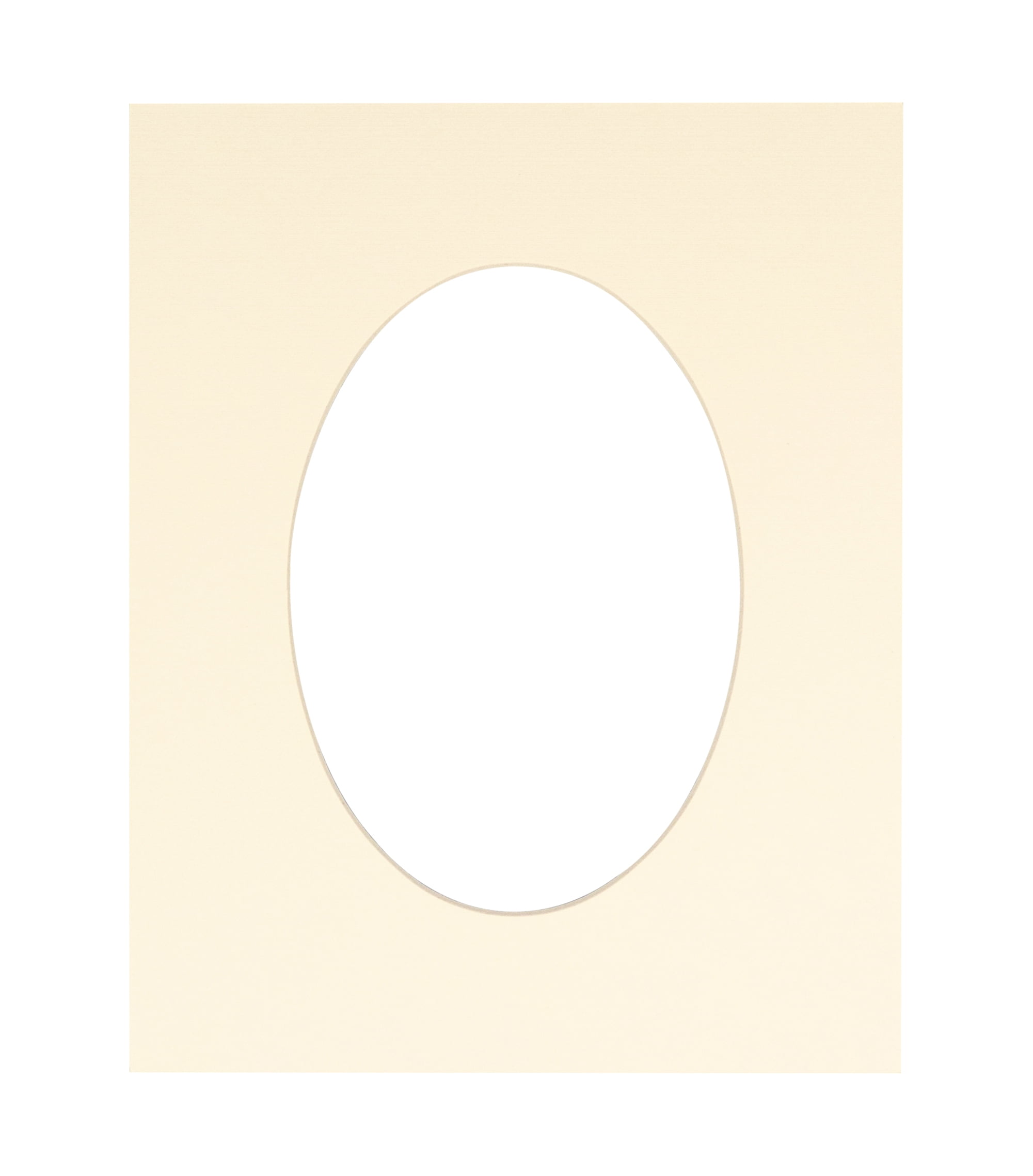 Textured Cream Acid Free 6x7.5 Oval Picture Frame Mat with White Core ...