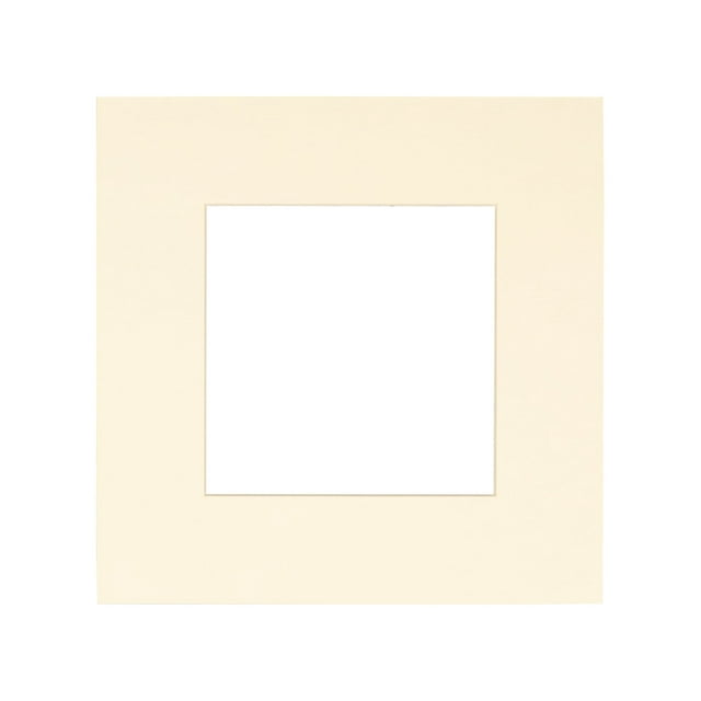 Textured Cream Acid Free 7x7 Square Picture Frame Mat with White Core ...