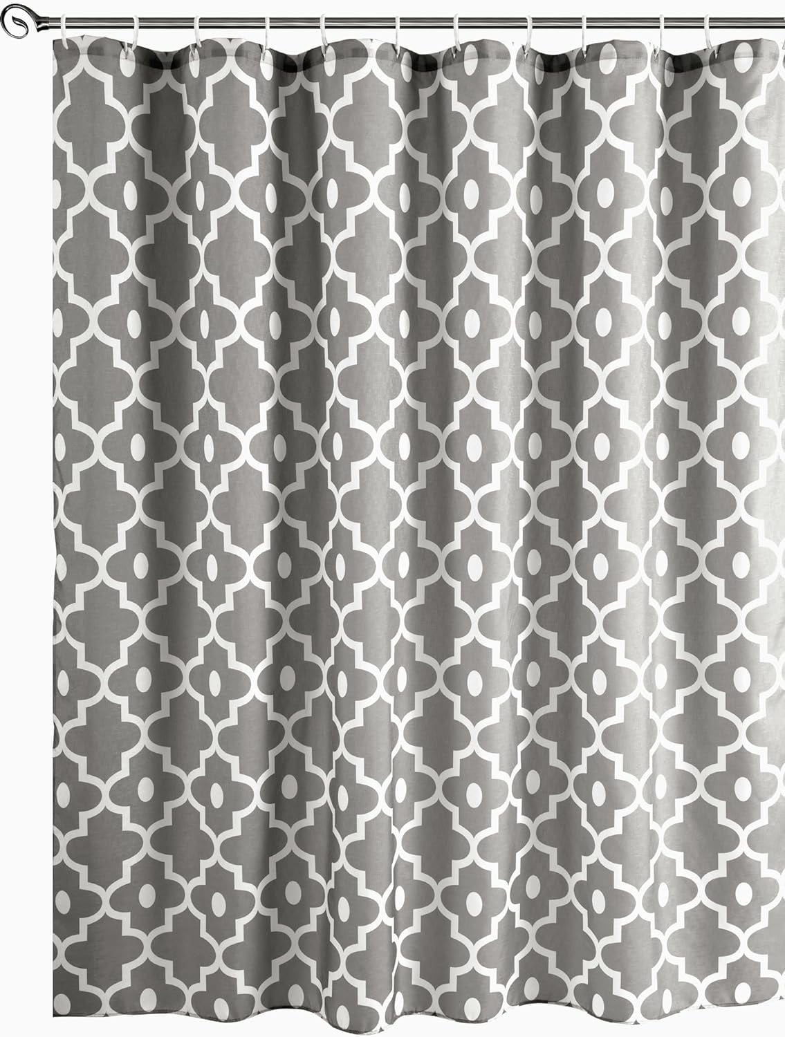 Textured Fabric Shower Curtains 72" X 72, Silver Grey Morocco Pearl ...
