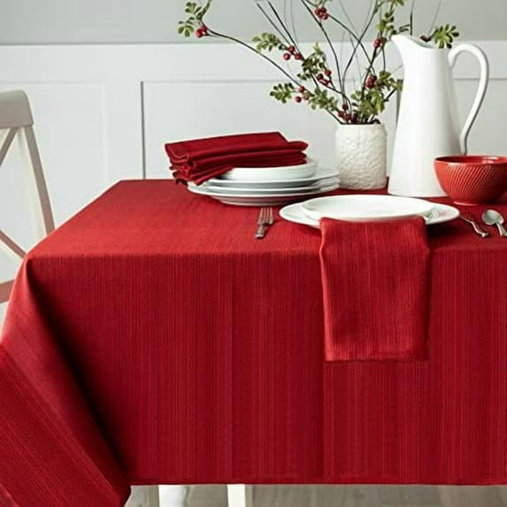 Textured Fabric Table Cloth, for Everyday, Parties, Holiday, Winter ...