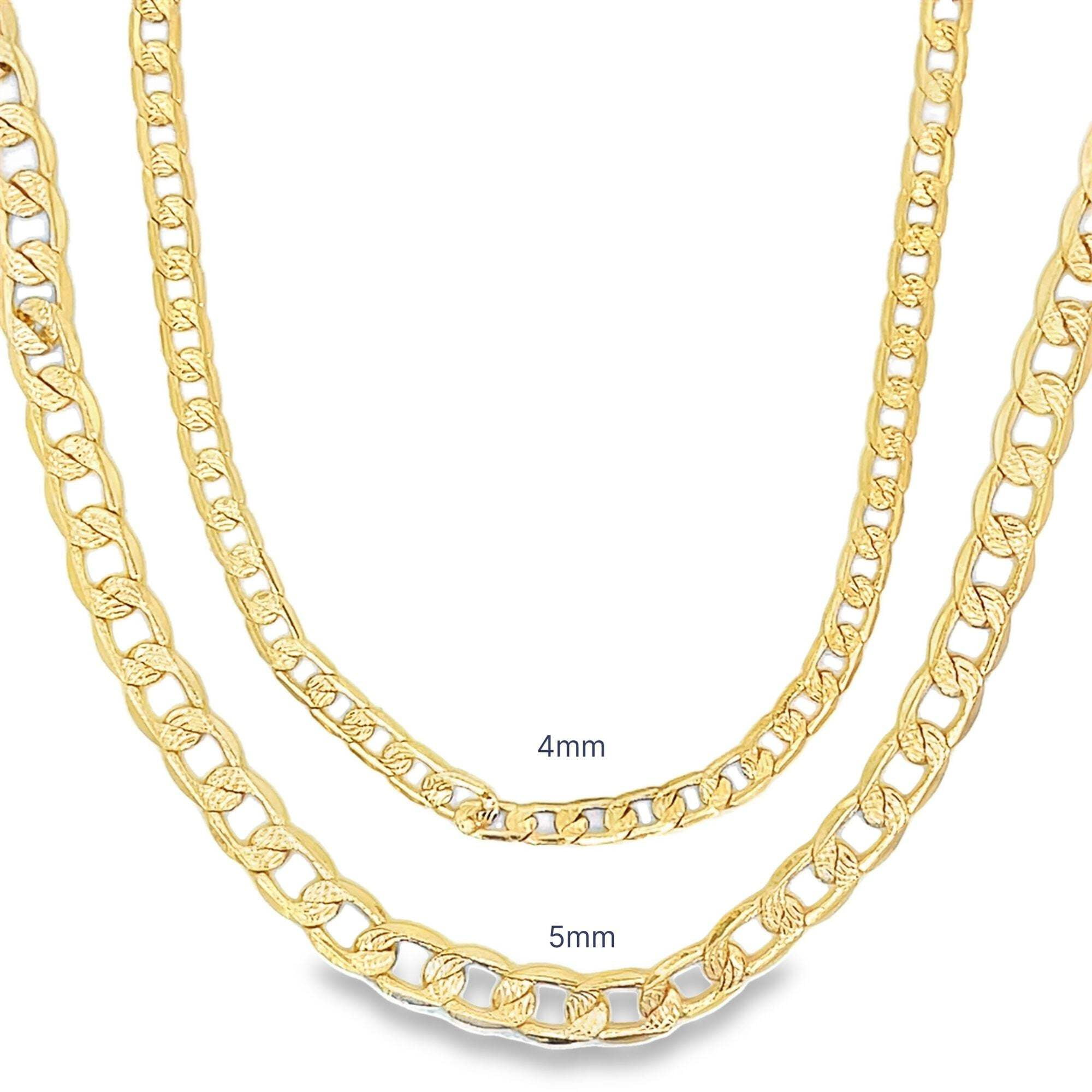 Textured Flat Cuban Chain (F25) - Walmart.com