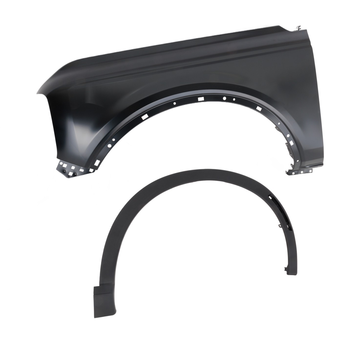 Textured Gray OE Style Fender Flares Set of 2 for Front Left and Right ...