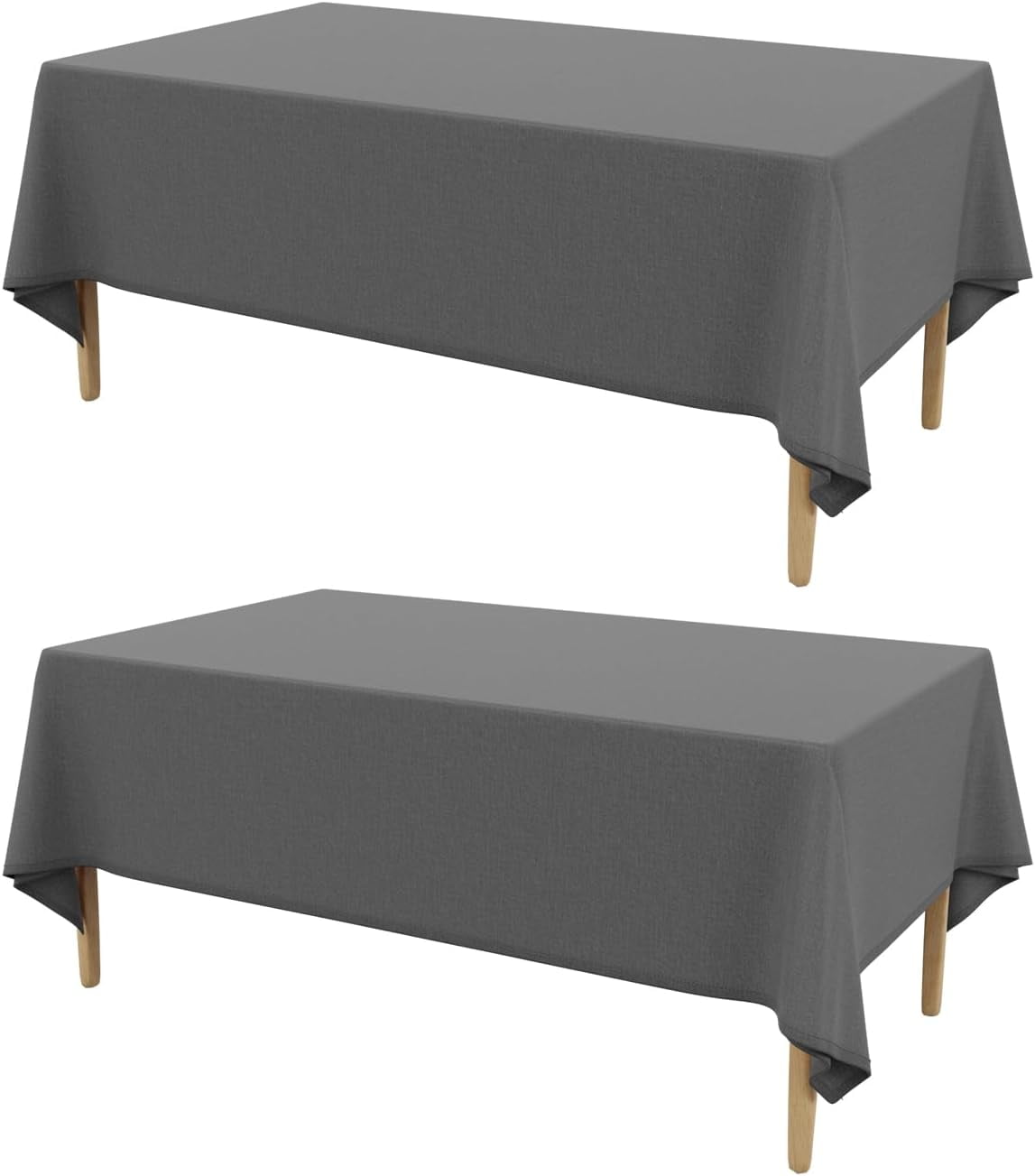 Textured Linen Tablecloth Rectangle 60x84 Waterproof Spill-Proof ...