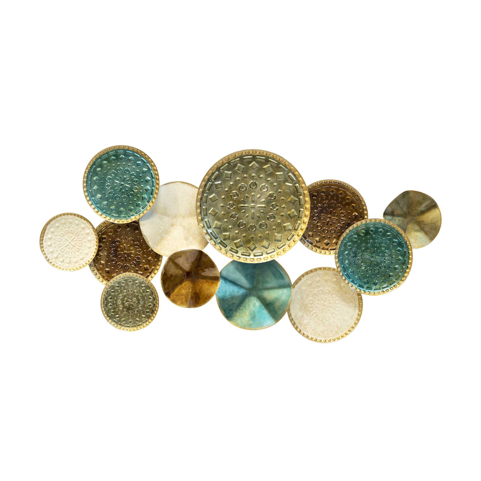 Textured Metal Multi Plates Wall Decor - Walmart Business Supplies