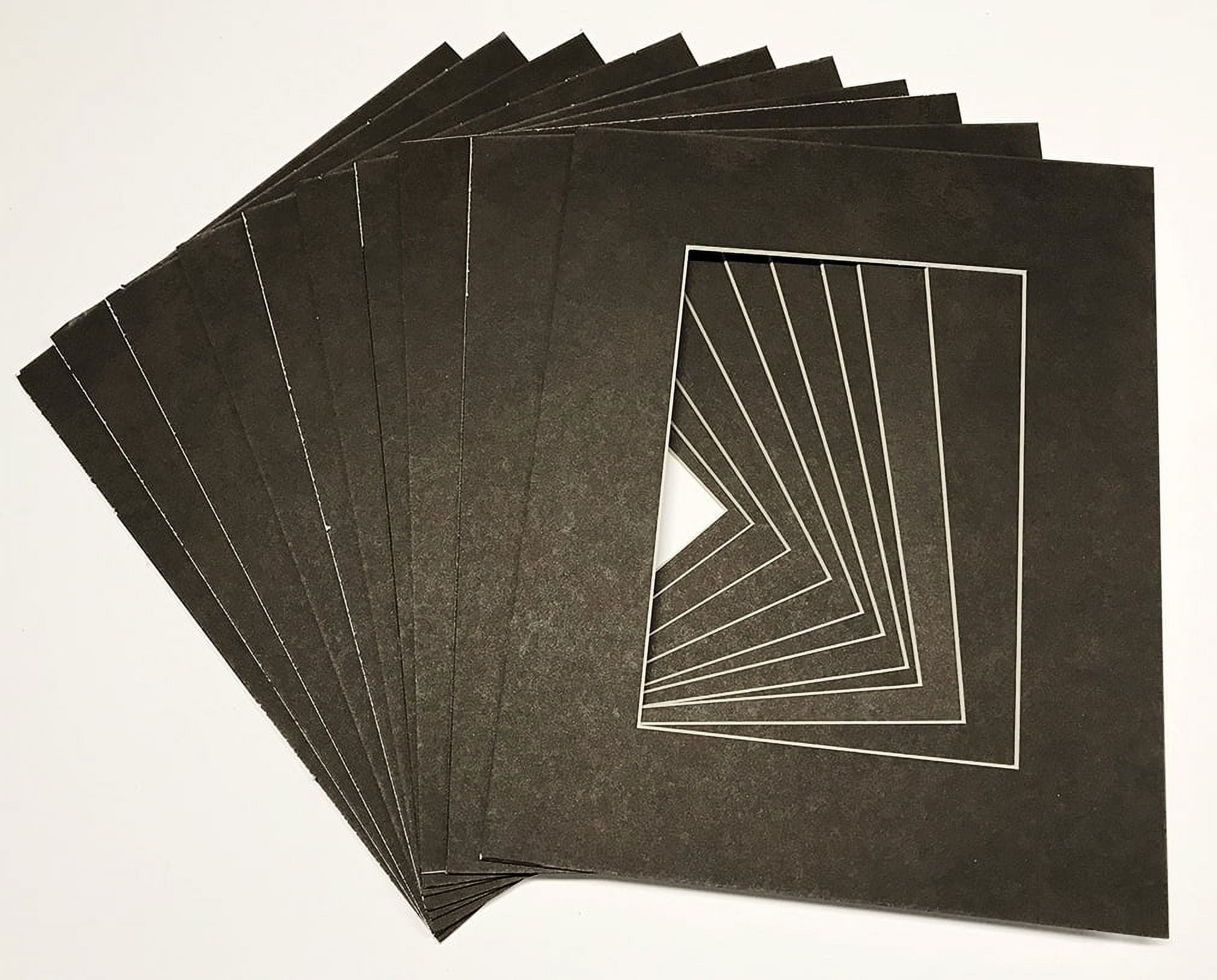 Textured Photo Mats - Earthen Charcoal 12x16 for 8x10 Photos - Fits ...