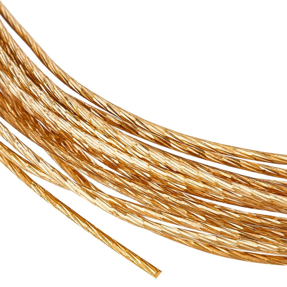 Textured Round Brass Wires Craft Wire Raw(Unplated) 1mm about 6m/Roll ...