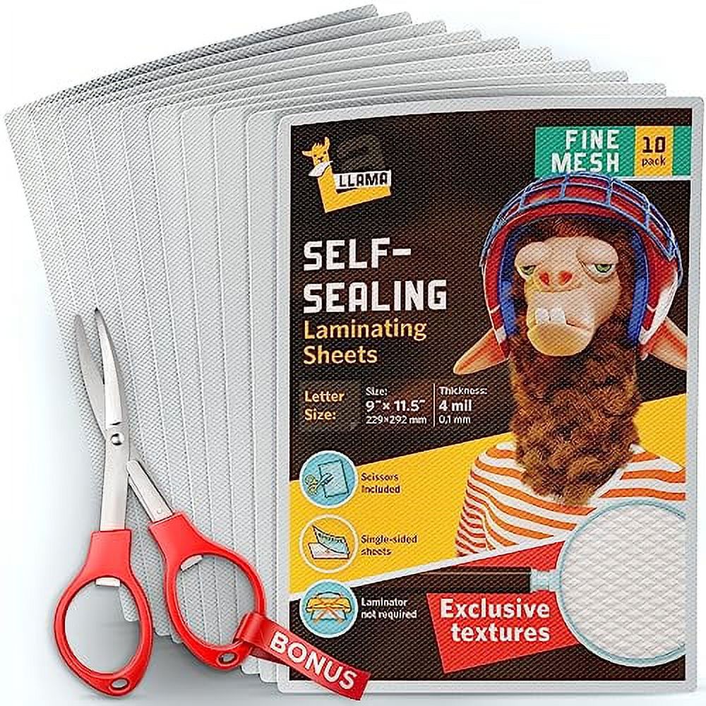 Textured Self Adhesive Laminating Sheets, Fine Mesh Finish, 9 x 11.5 ...