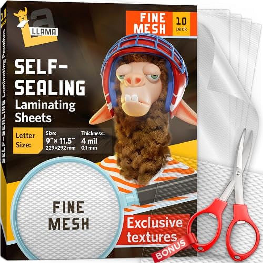 Textured Self Adhesive Laminating Sheets, Fine Mesh Finish, 9 x 11.5 ...