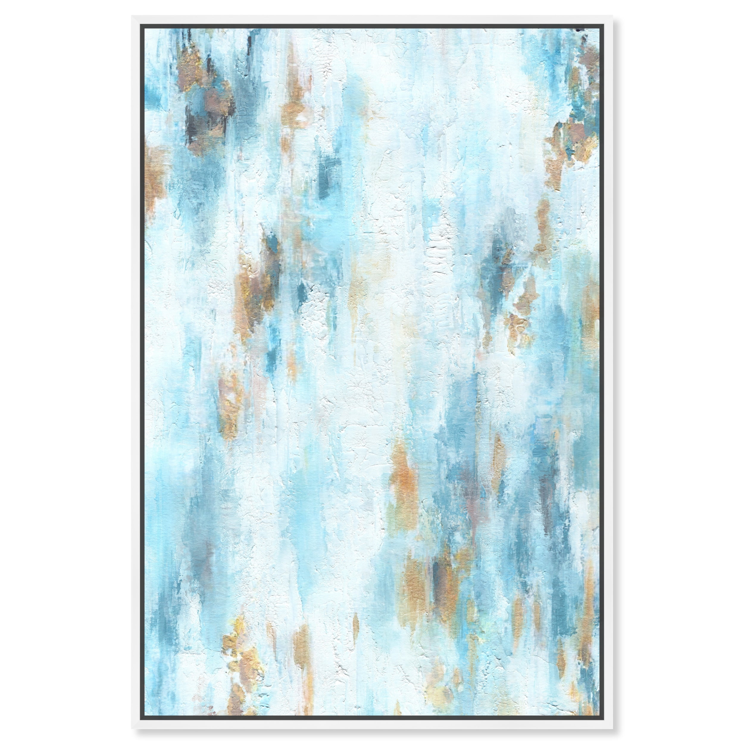 Textured Shades Blue Abstract Wall Art Canvas Wall Art by Art Remedy ...