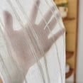 Textured Vertical Striped Linen Sheer Curtain, Light‑Filtering ...