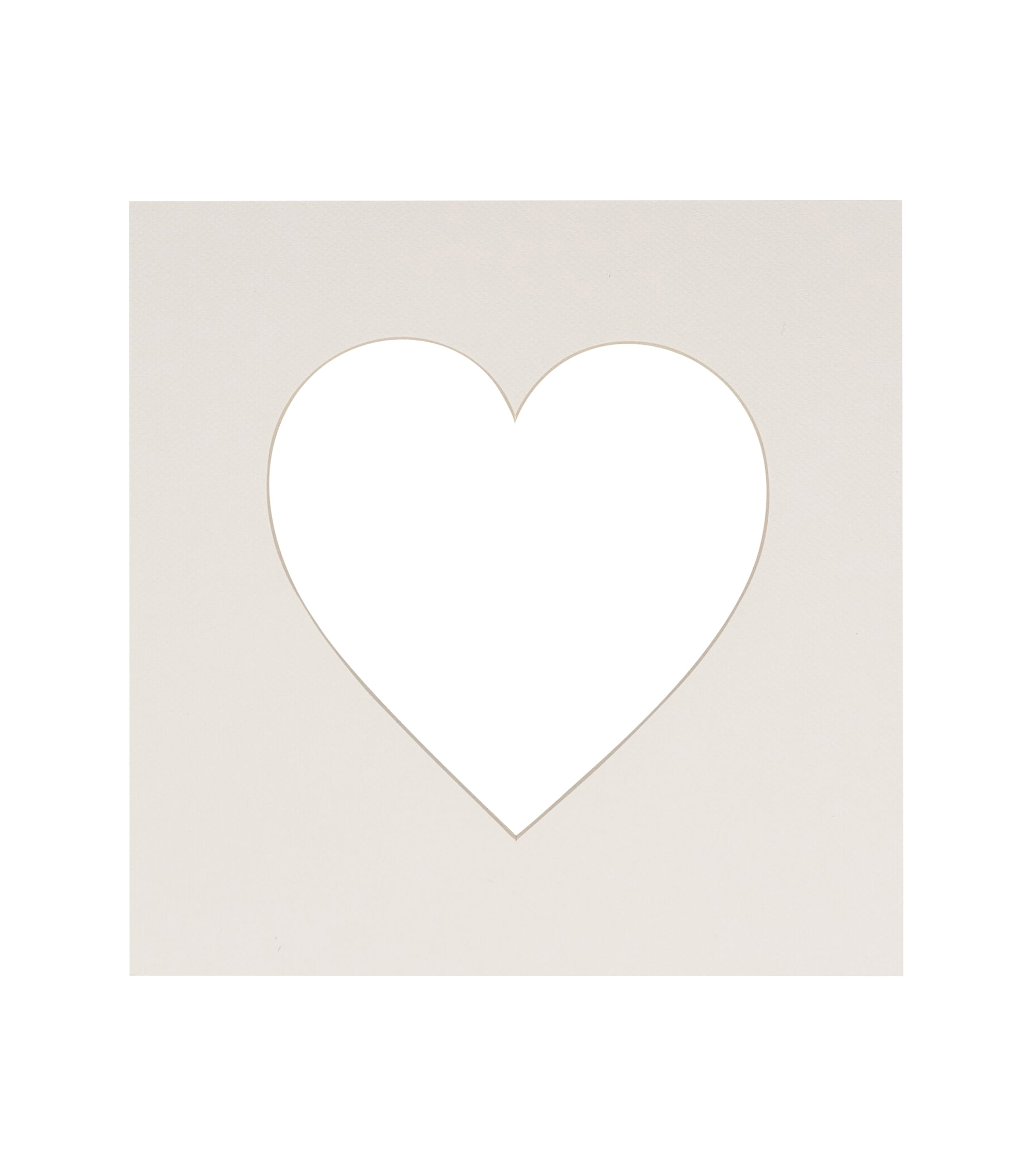 Textured White Acid Free 7x7 Heart Picture Frame Mat with White Core ...