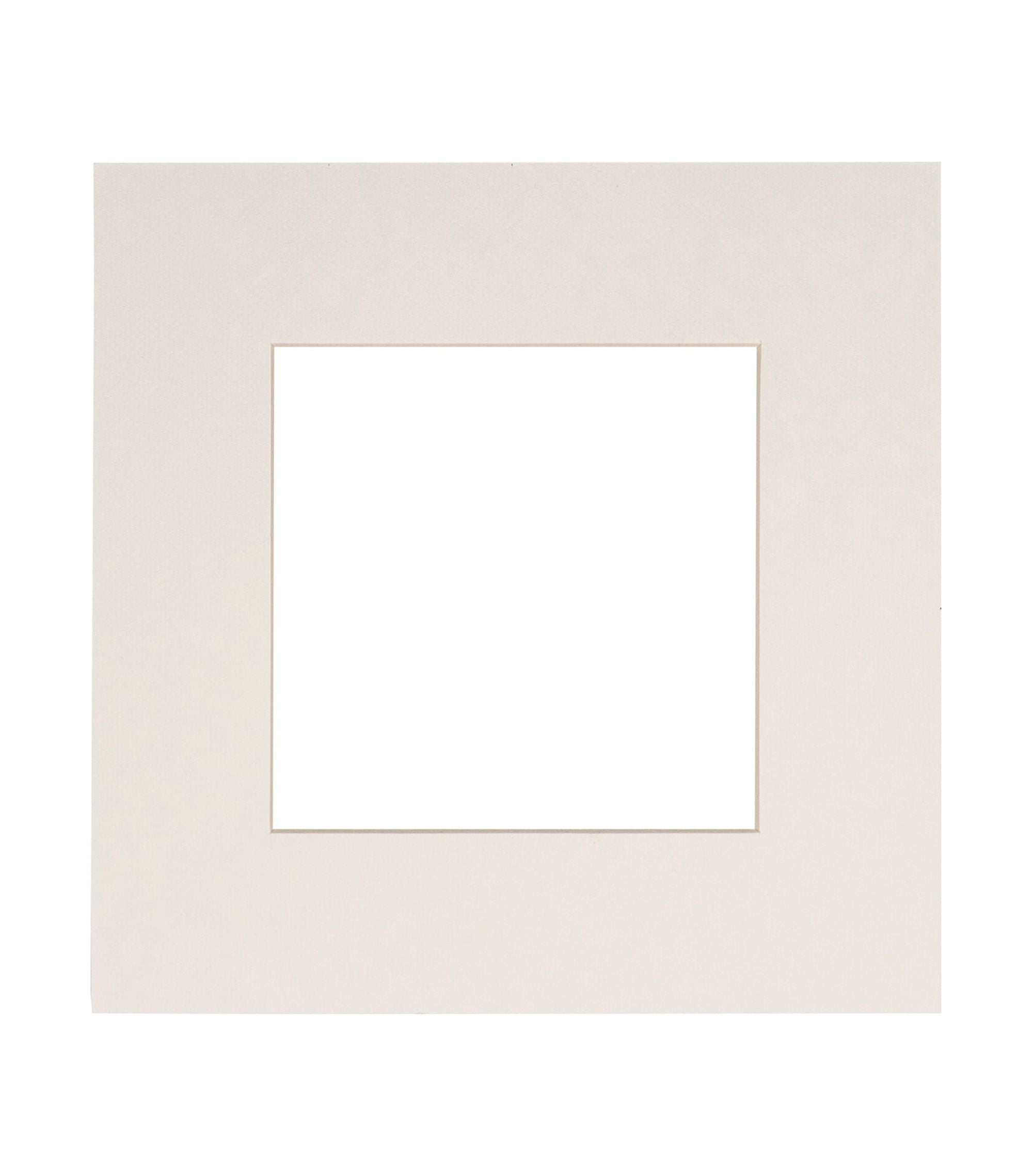 Textured White Acid Free 7x7 Square Picture Frame Mat with White Core ...