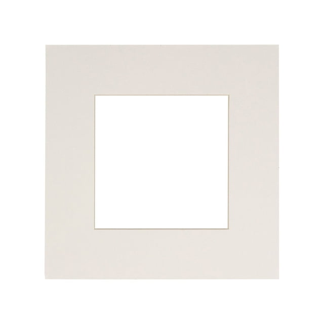 Textured White Acid Free 7x7 Square Picture Frame Mat with White Core ...