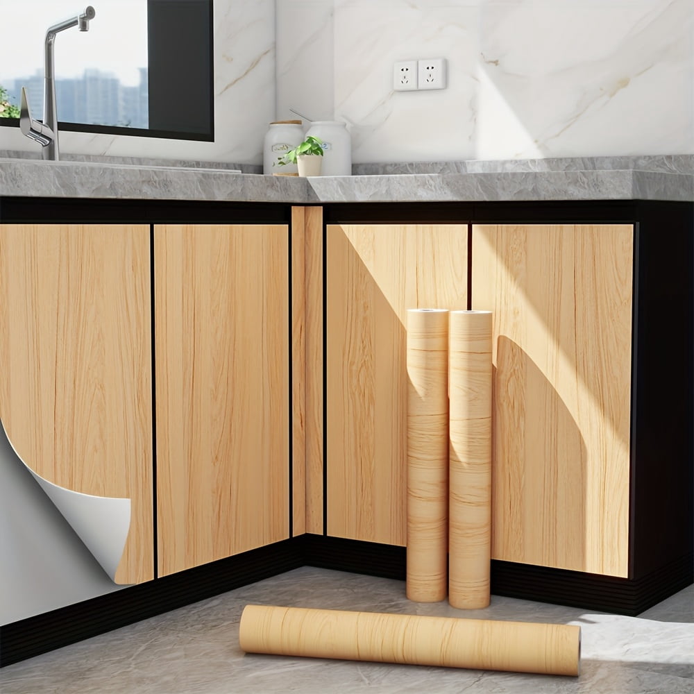Textured Wood Grain Wallpaper Wall Sticker, Self-Adhesive Waterproof ...