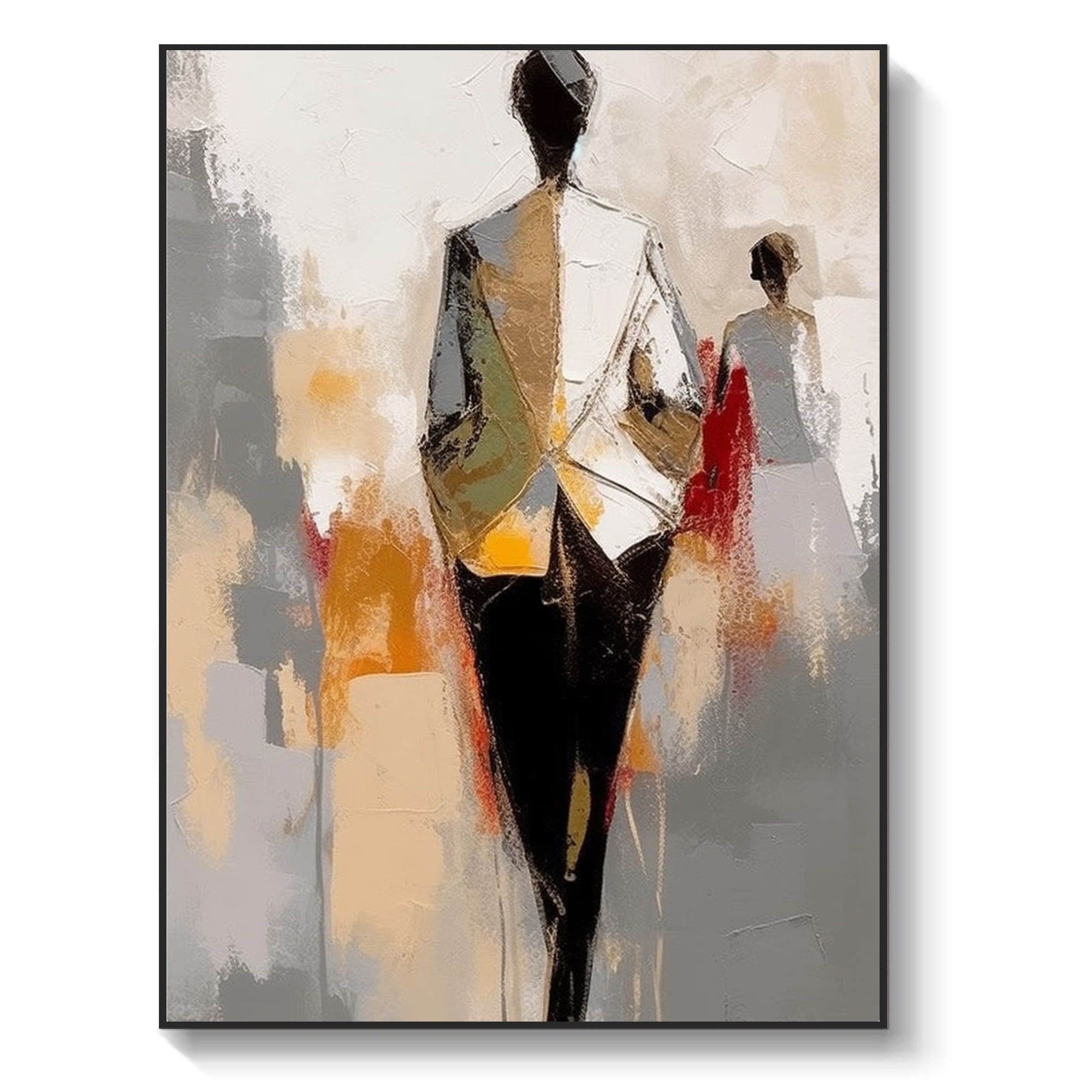 Textured wall art, male oil painting, modern abstract, abstract ...