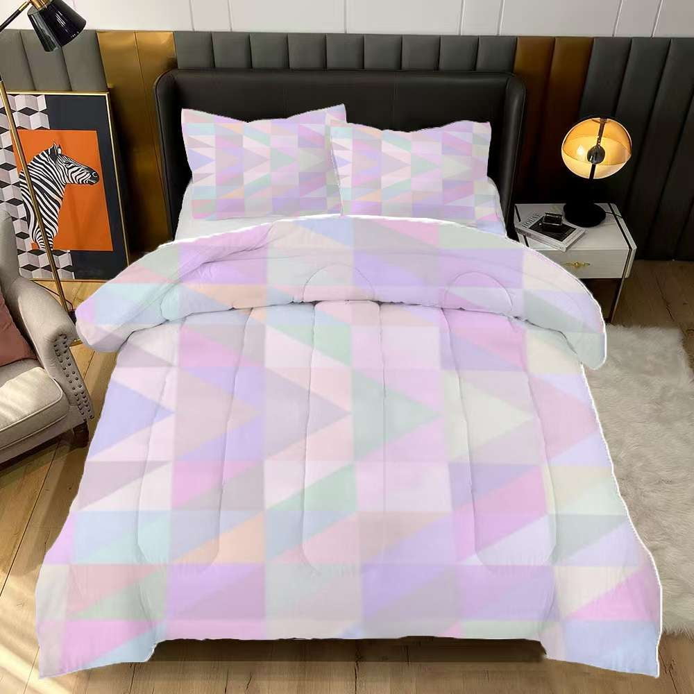 Textures Glitter Foil Confetti And Metal Rainbow Gradient Comforter Set ...