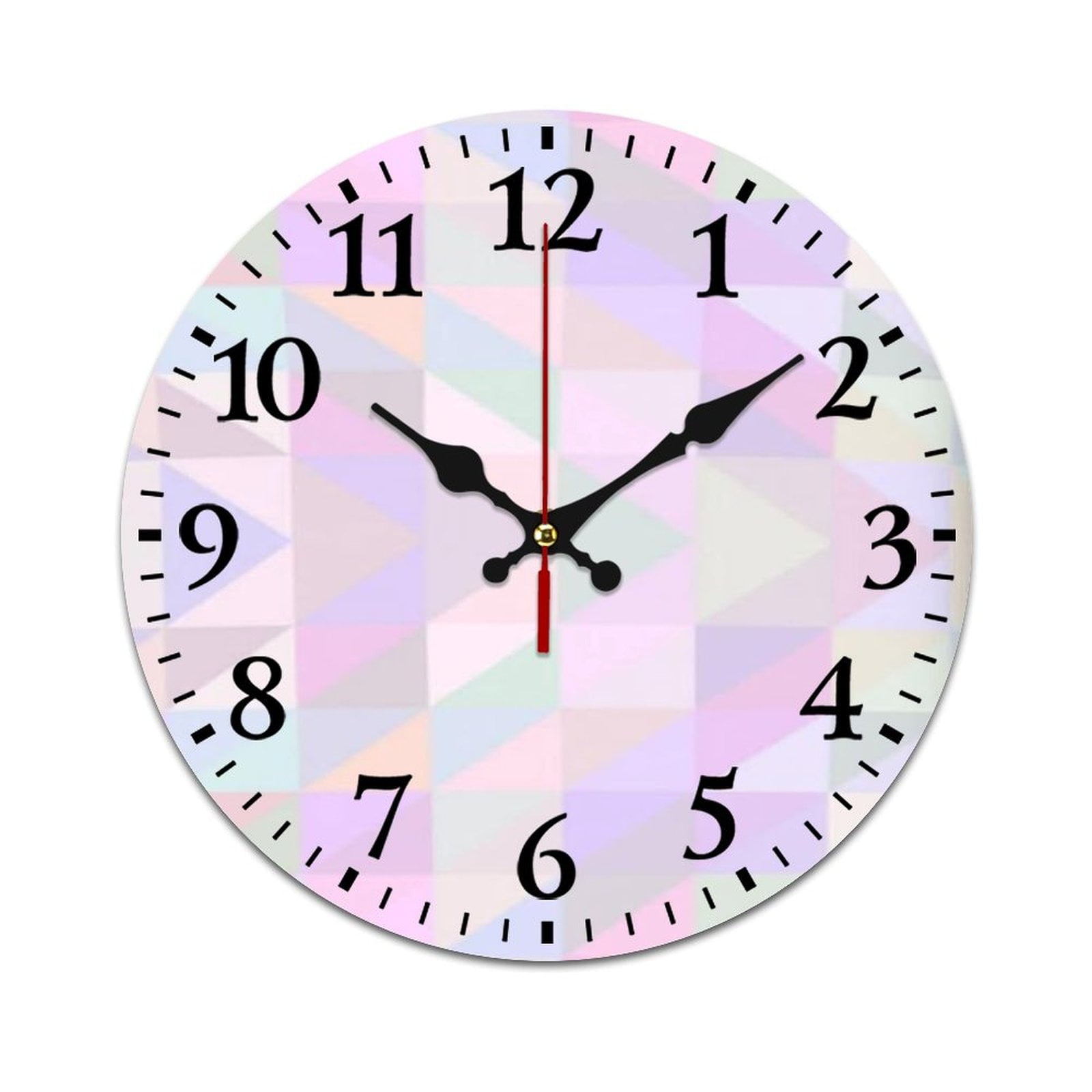 Textures Glitter Foil Confetti And Metal Rainbow Gradient Wall Clock ...
