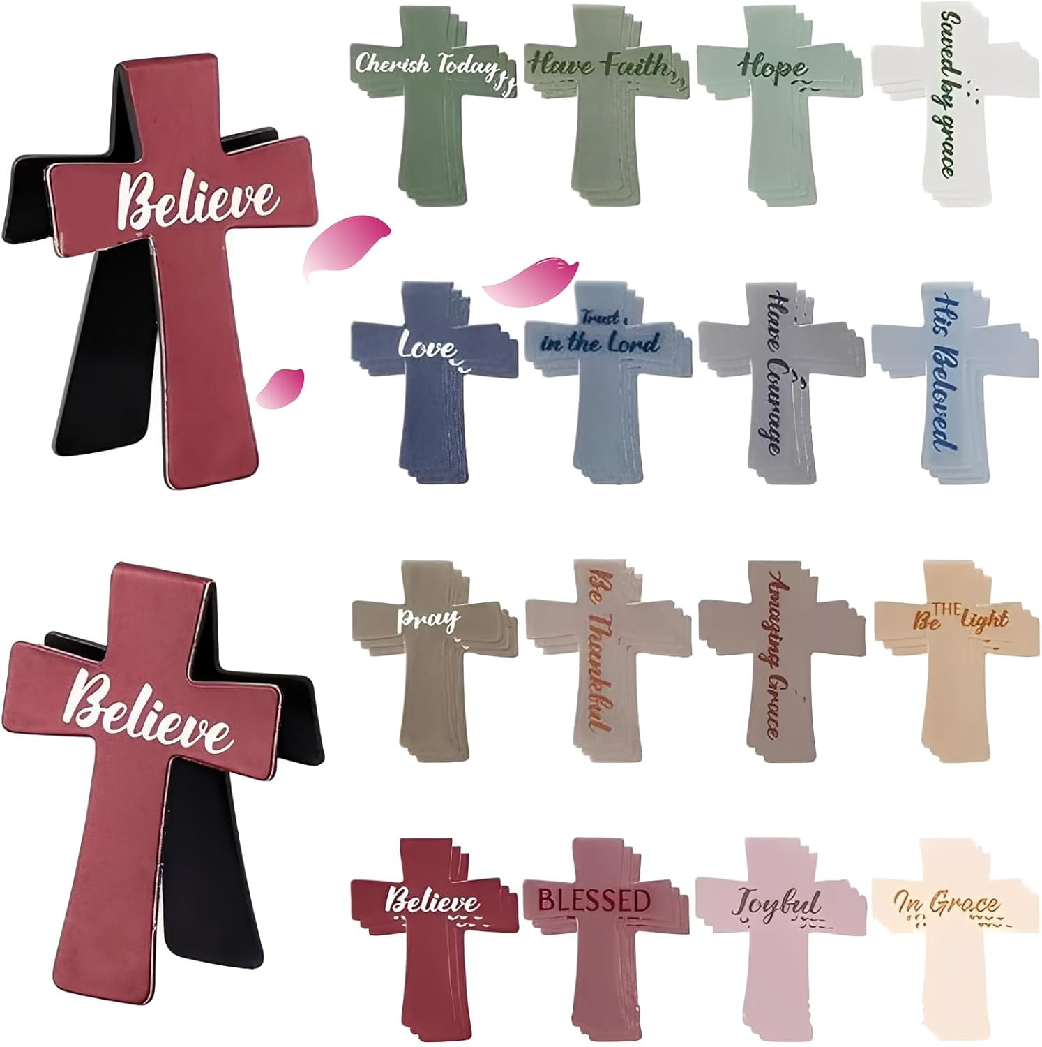 Texwix Flexcamo 16 Pcs Magnetic Cross Bookmarks,Inspirational Quotes ...