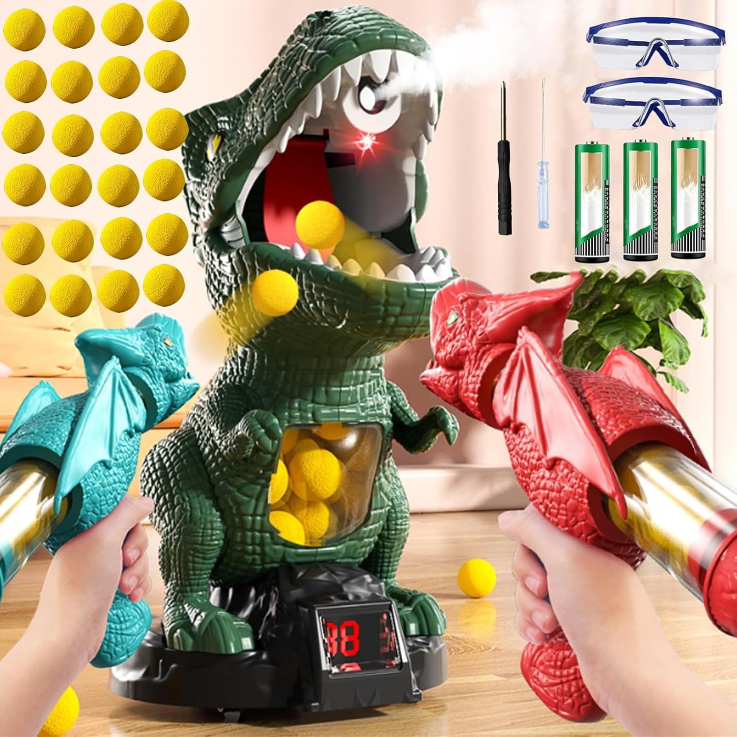 Texwix Flexcamo Chompshot Dinosaur Toy,Dino Blaster,Moveable Shooting ...