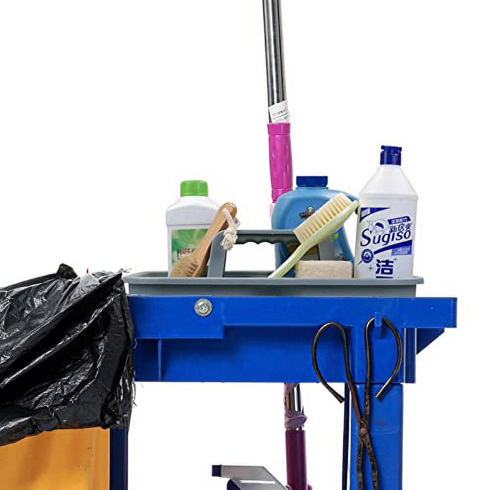 Teyyvn 4 Pack Carry Caddy, Plastic Cleaning Caddy with Handle, Gray ...