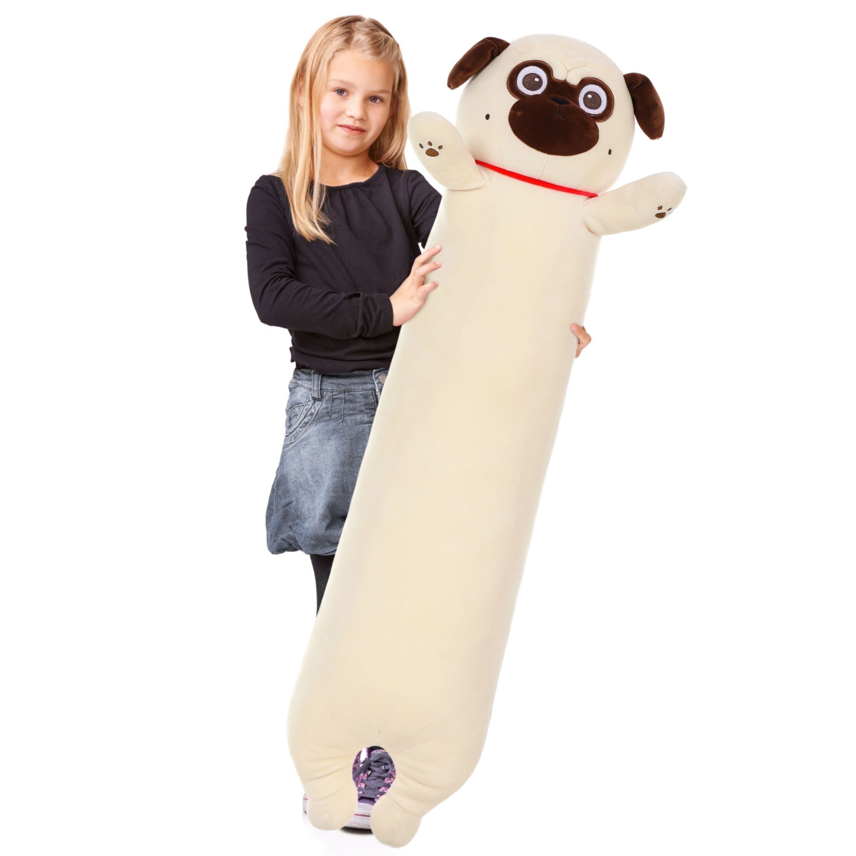 Tezituor 43.3'' Dog Stuffed Animal Giant French Bulldog Plush Body ...