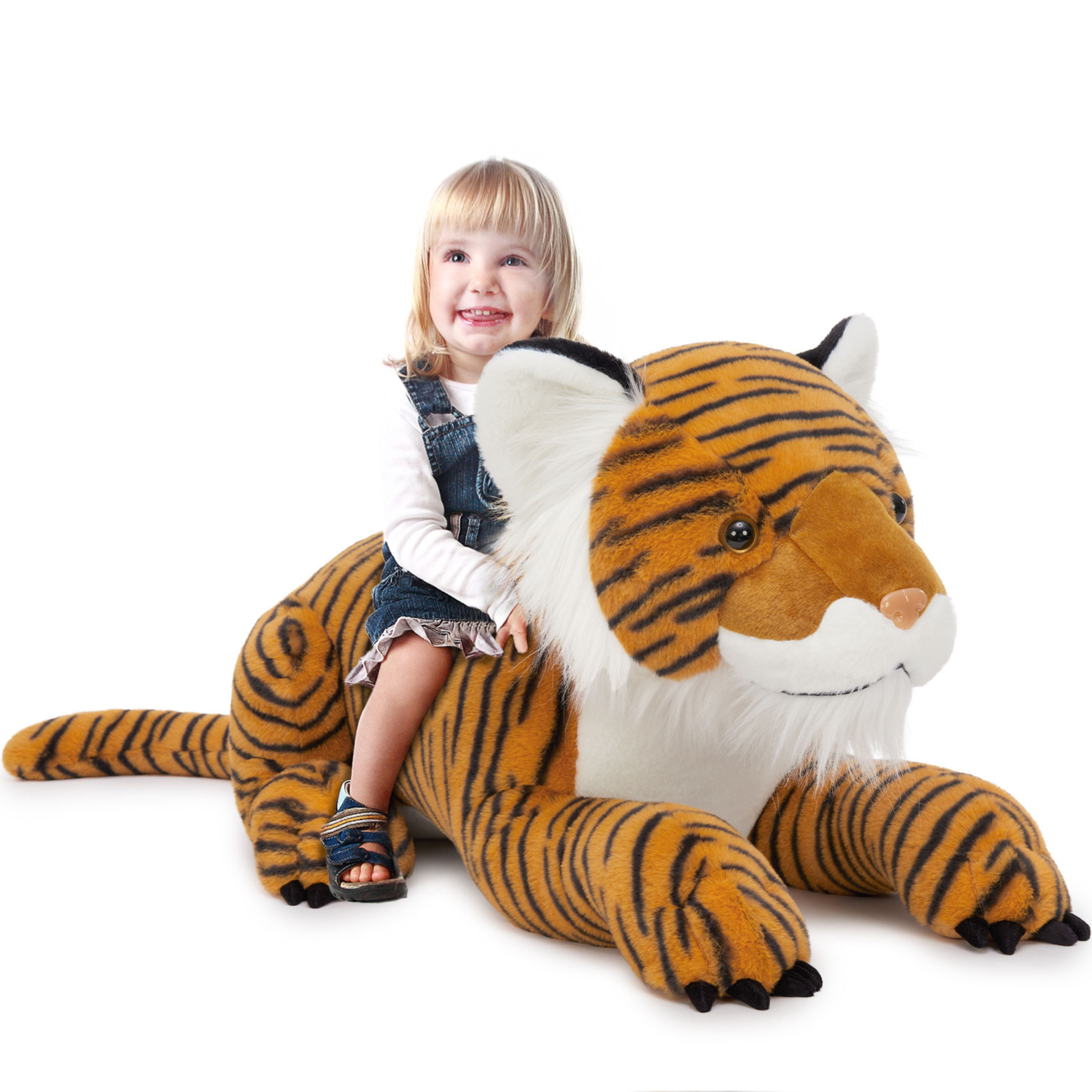 Tezituor 46.4" Tiger Stuffed Animals Huge Tiger Plush Pillow Huggable ...