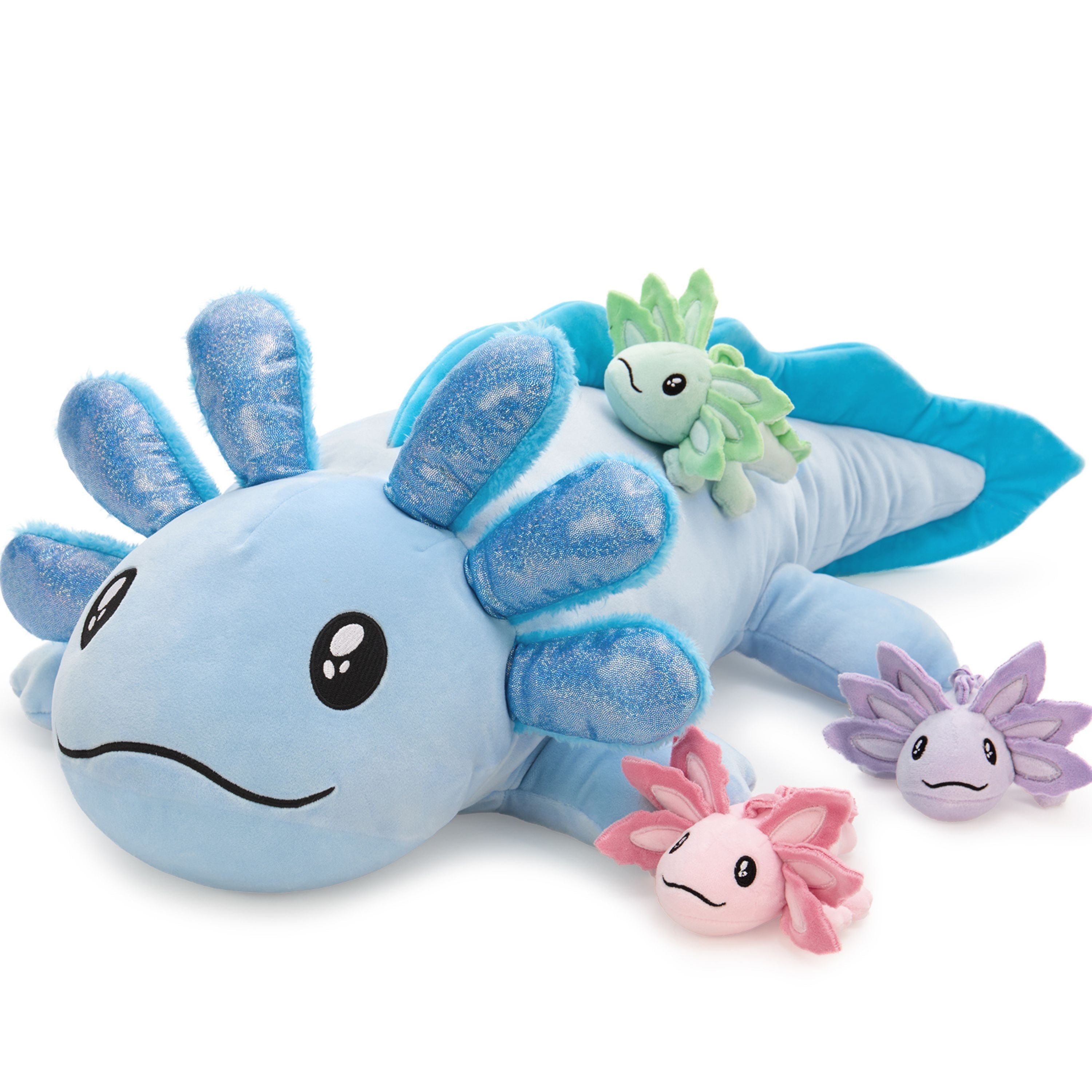 Tezituor 4Pcs Axolotl Stuffed Animal 32" Giant Axolotl Plush with 3 ...