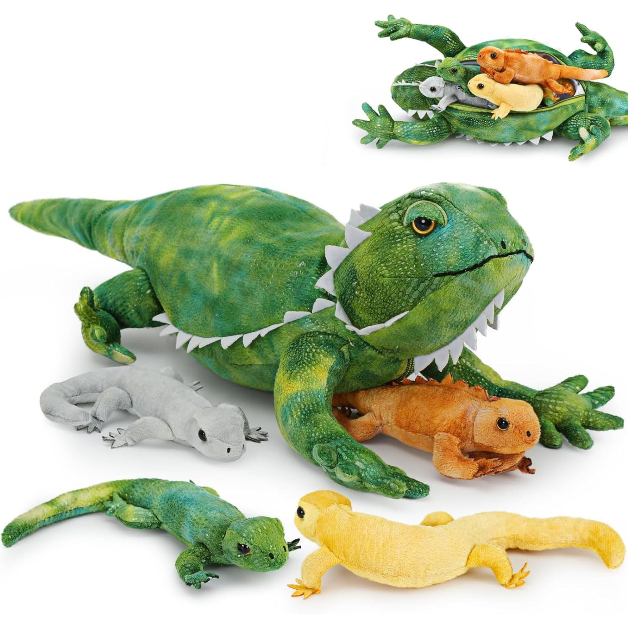 Tezituor 5Pcs Lizard Stuffed Animal 26.3" Giant Lizard Plush with 4 ...