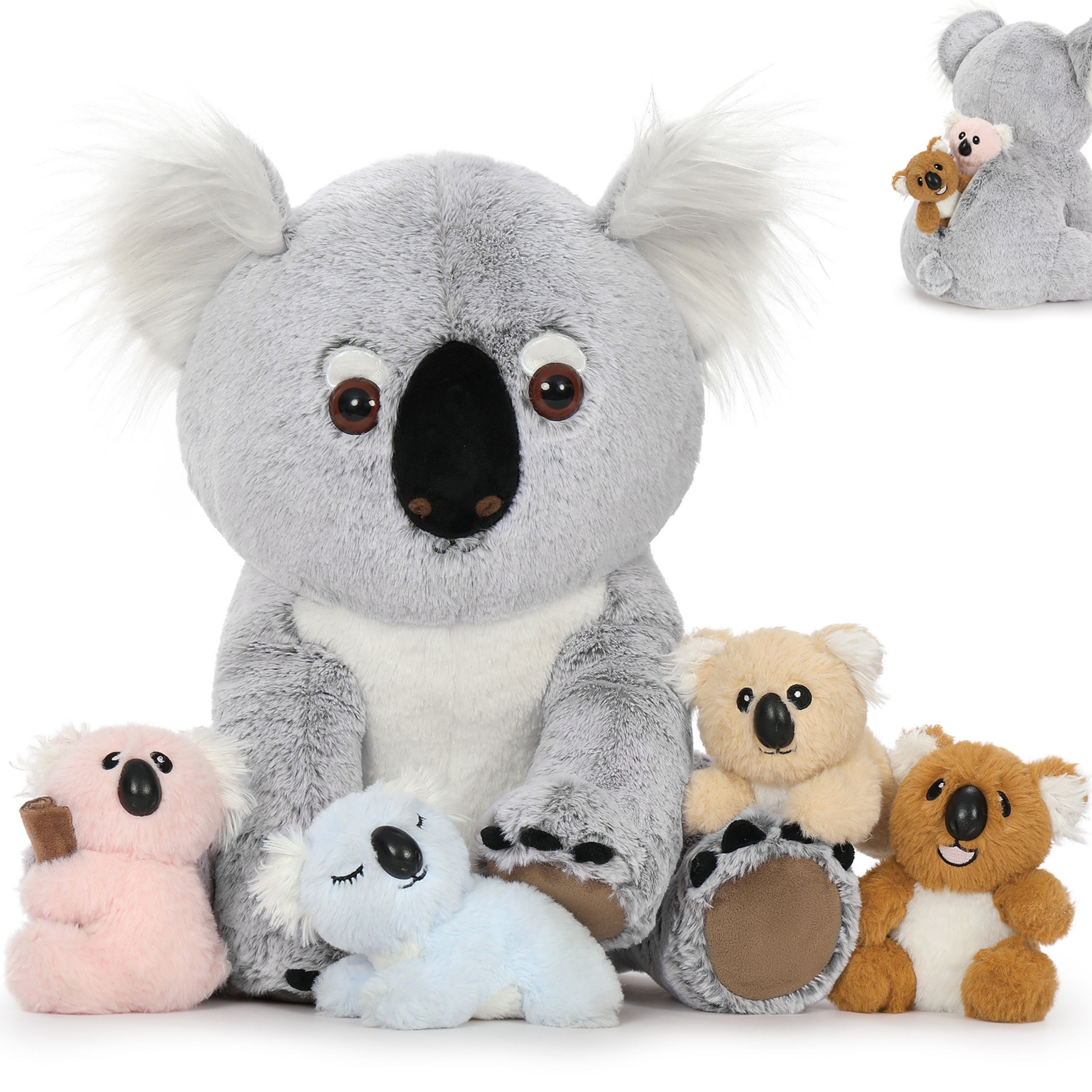 Tezituor 5Pcs Koala Stuffed Animal 17.7" Giant Koala Plush with 4 ...