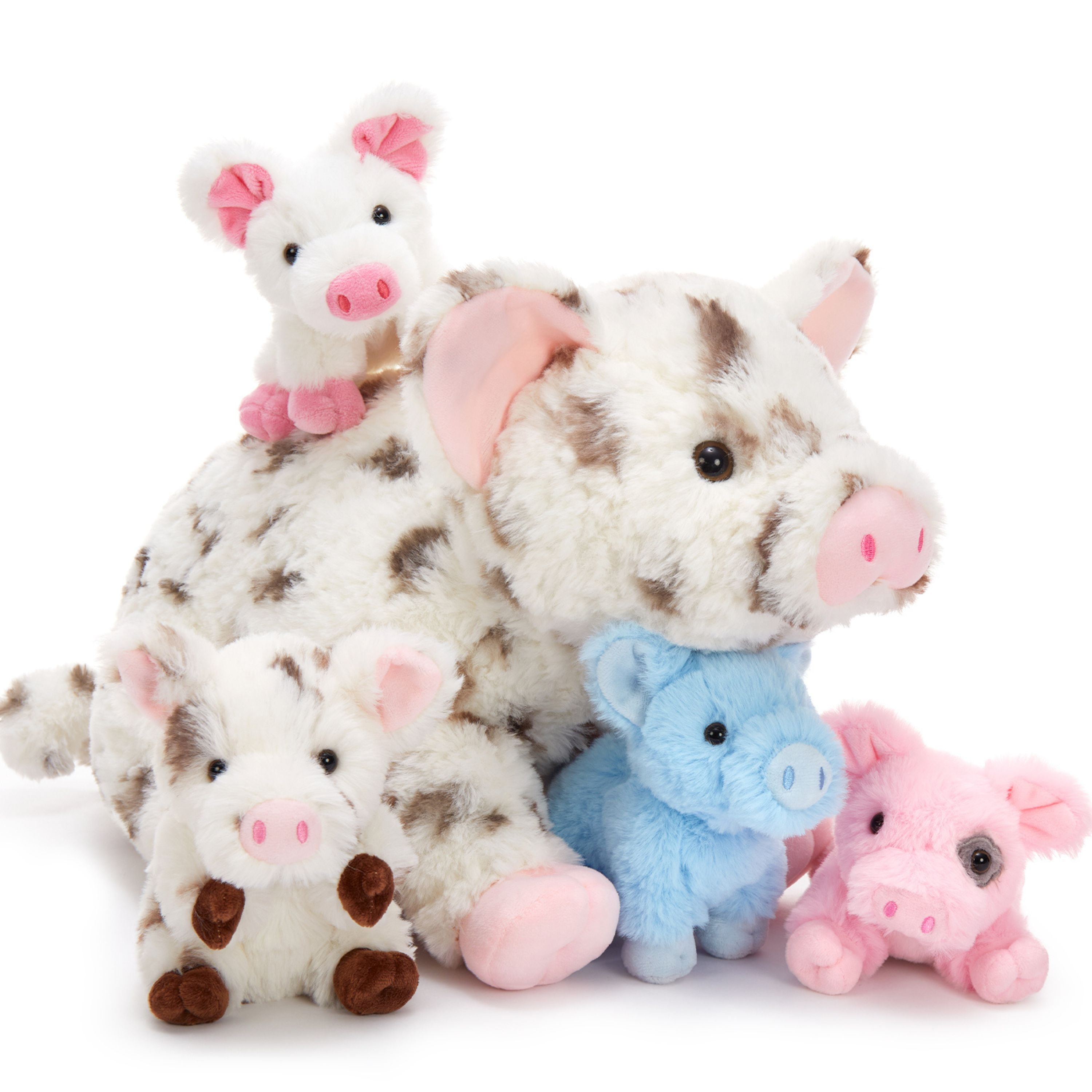 Tezituor 5Pcs Pig Stuffed Animal 15.7'' Giant Pig Plush with 4 Baby ...