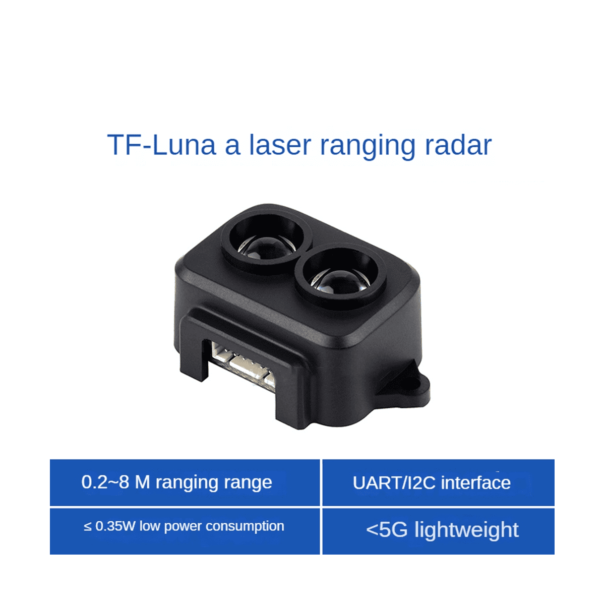 Tf-Luna Lidar Range Sensor Module 8M Range Low Power Tof Range ...