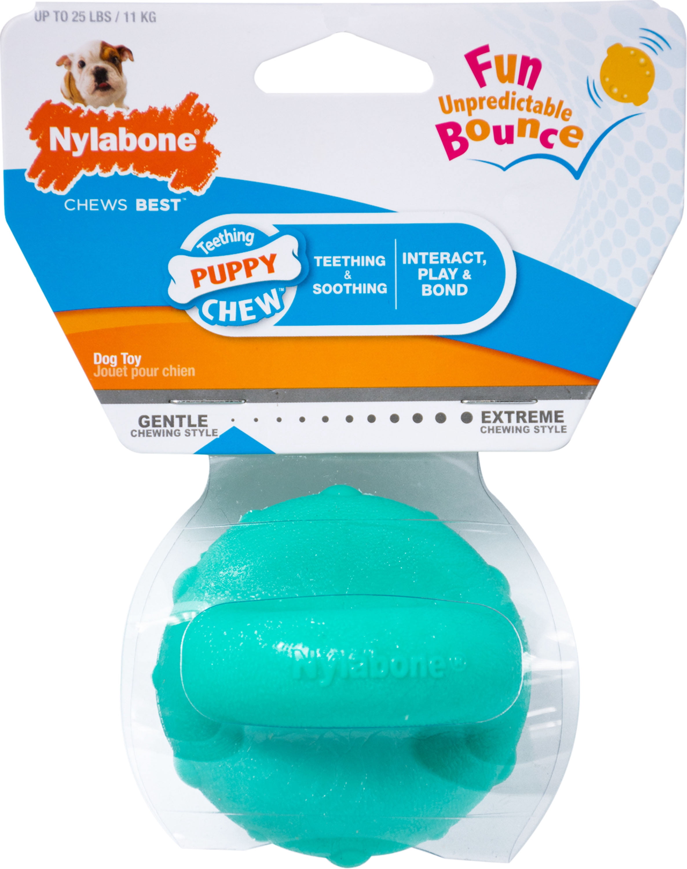 Tfh Publications/nylabone-Nylabone Puppy Chew Ball- Green Small(Case of ...