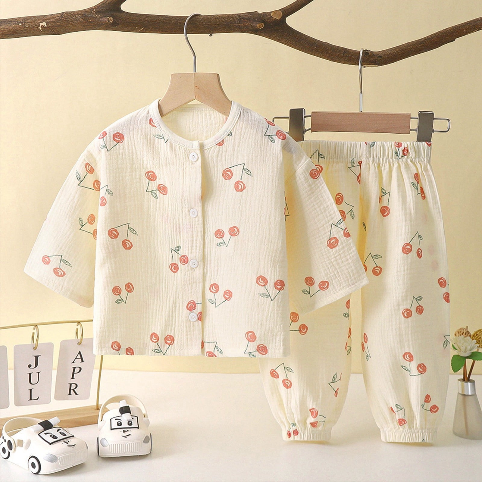 Tfken Boys Outfit Set Size 5 Years-6 Years Childrens Thin Double Cotton ...