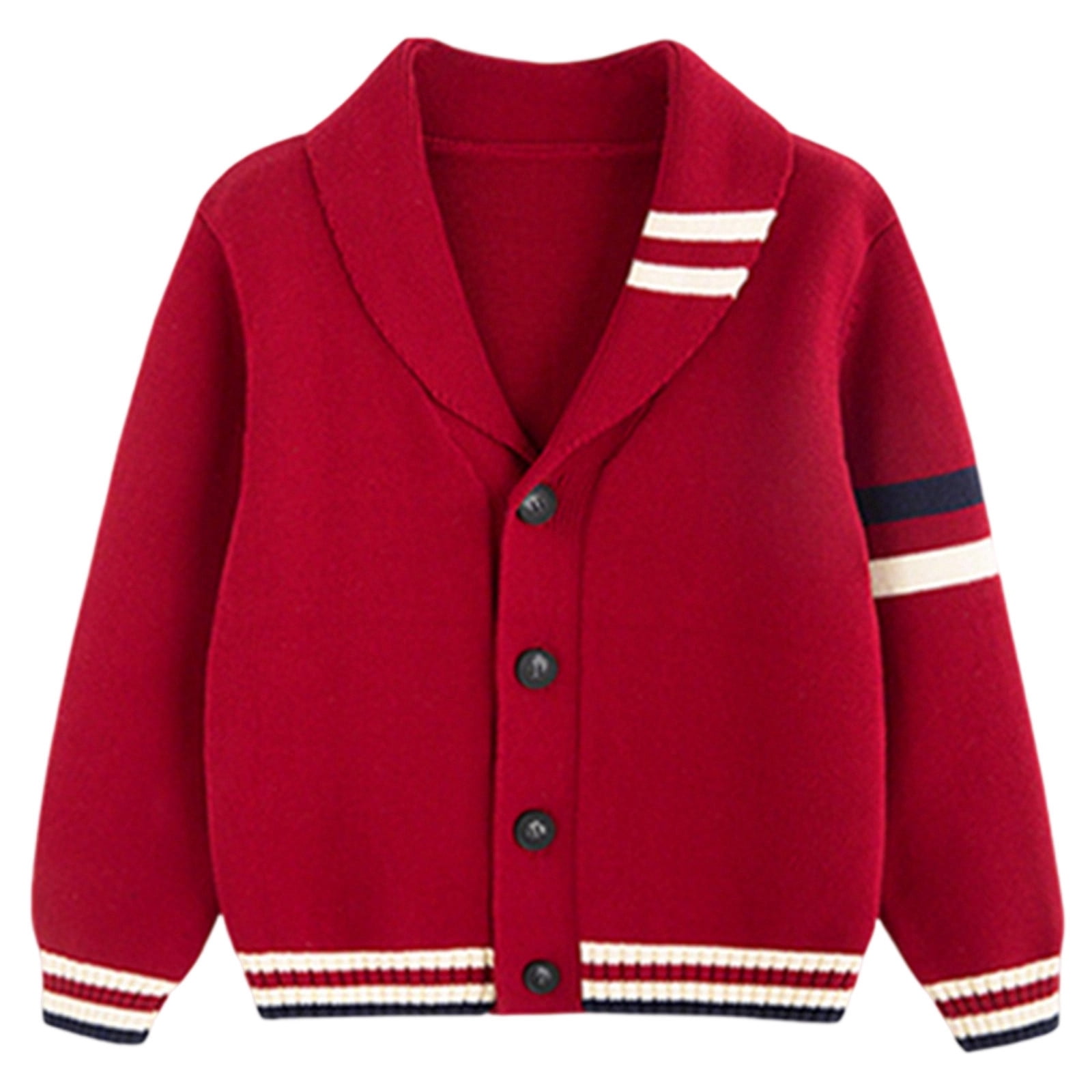 Tfken Child Little Boys Cardigan Daily Wear V-Neck Long Sleeve Solid ...