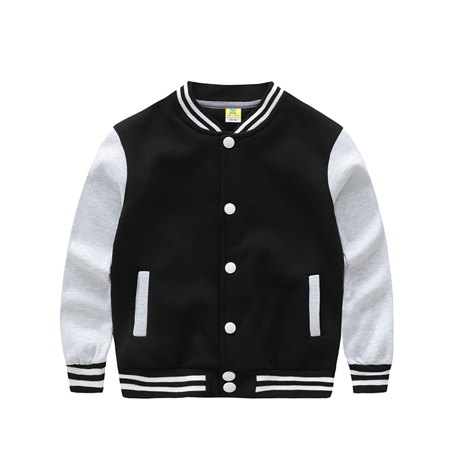 Tfken Child Little Boys Letterman Jacket Size 7-8 Years Color Block ...