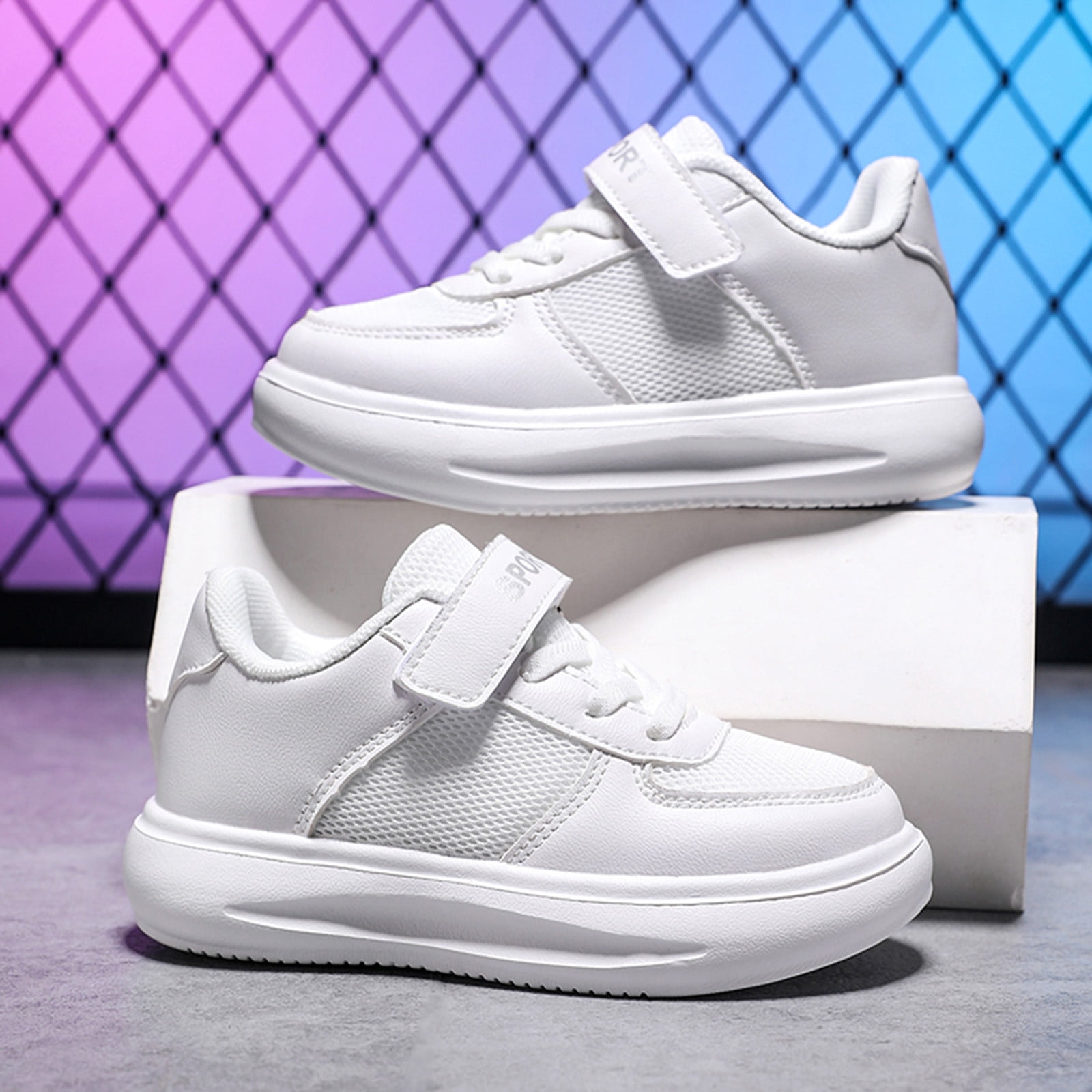 Tfken Little Girls Walking Tennis Shoes Comfortable Platform Hook ...