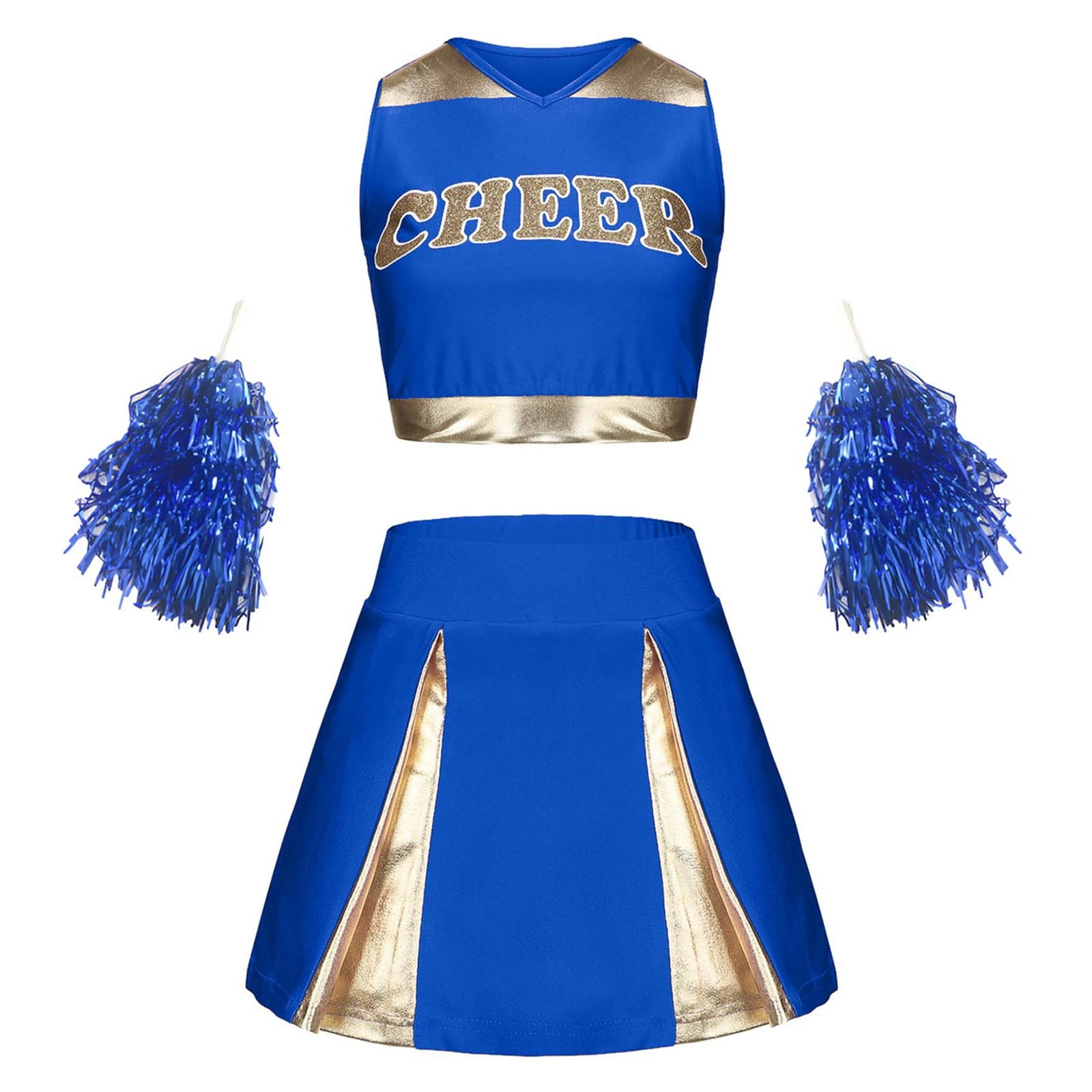 Tfken Outfit For Girls Cheerleading Sequins Dress Student Sports Day ...