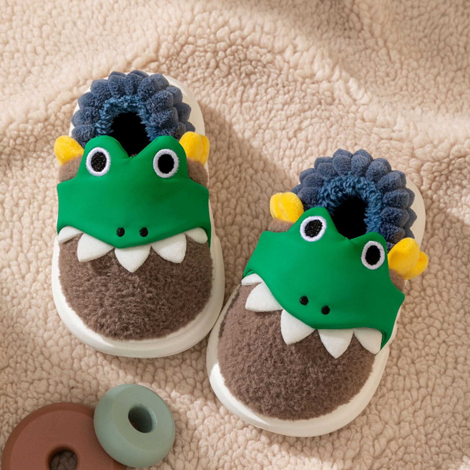 Tfken Slippers For Girls Teen Cushy Funny Print Fuzzy Plush Lining ...
