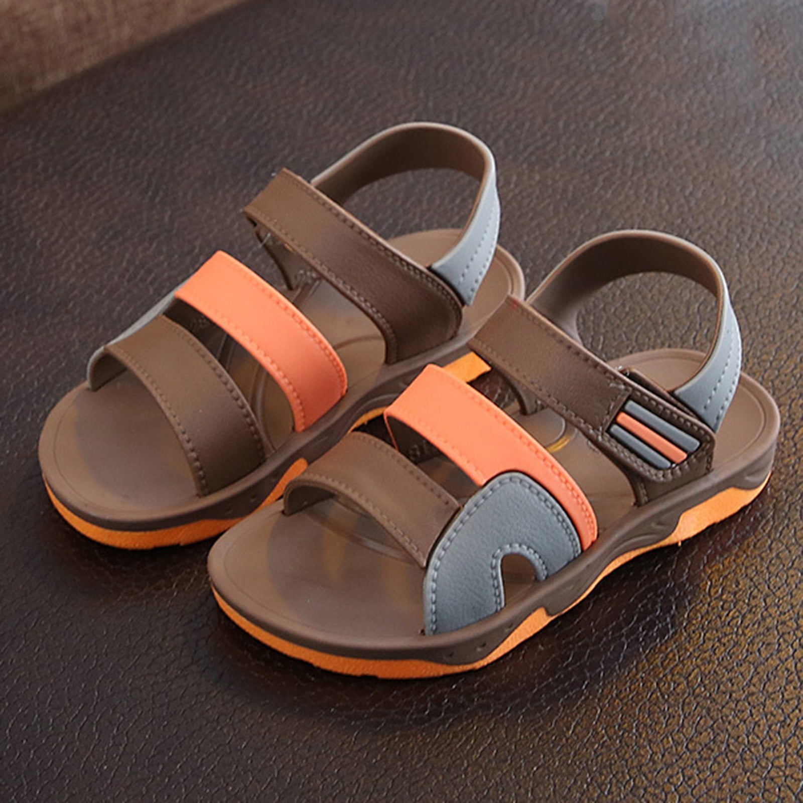 Tfken Todder Kids Boys Sandals Size 7-8 Years Adjustable Ankle Strap ...