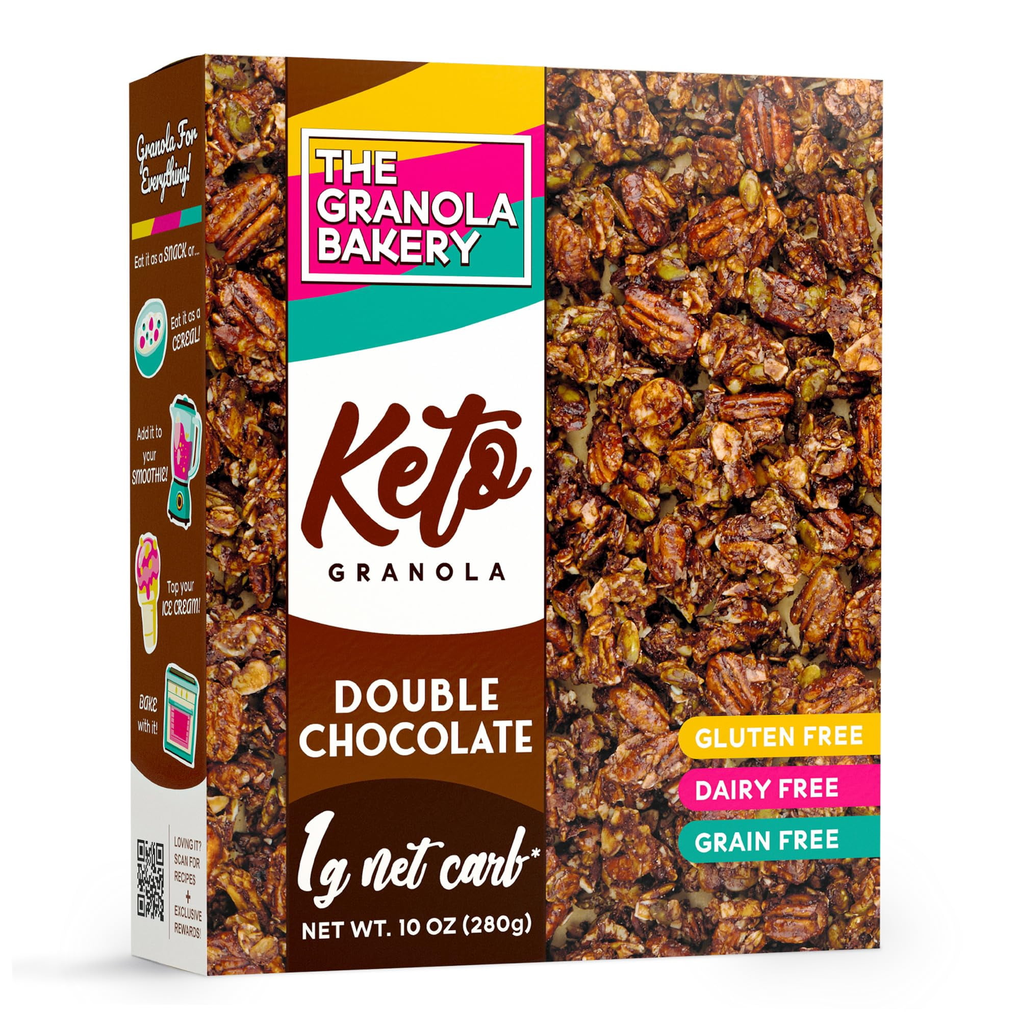 Tgb Chocolate Keto Granola | 1G Net Carb Cereal | Gluten Free Low Carb ...