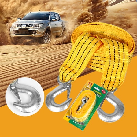 Htwon 13FT 11000LB Recovery Heavy Duty Tow Rope Strap with Hooks For ...