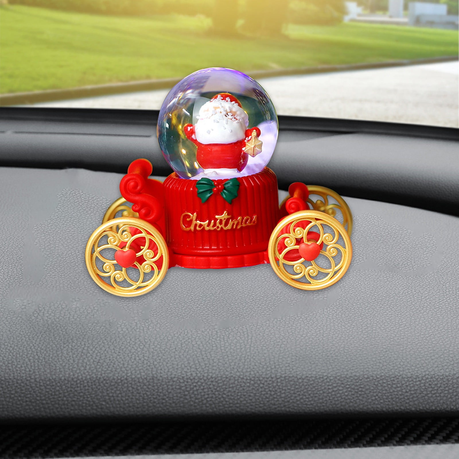 Tgbvmt Christmas Santa Claus Snow Sphere Decoration Festive Home Car ...