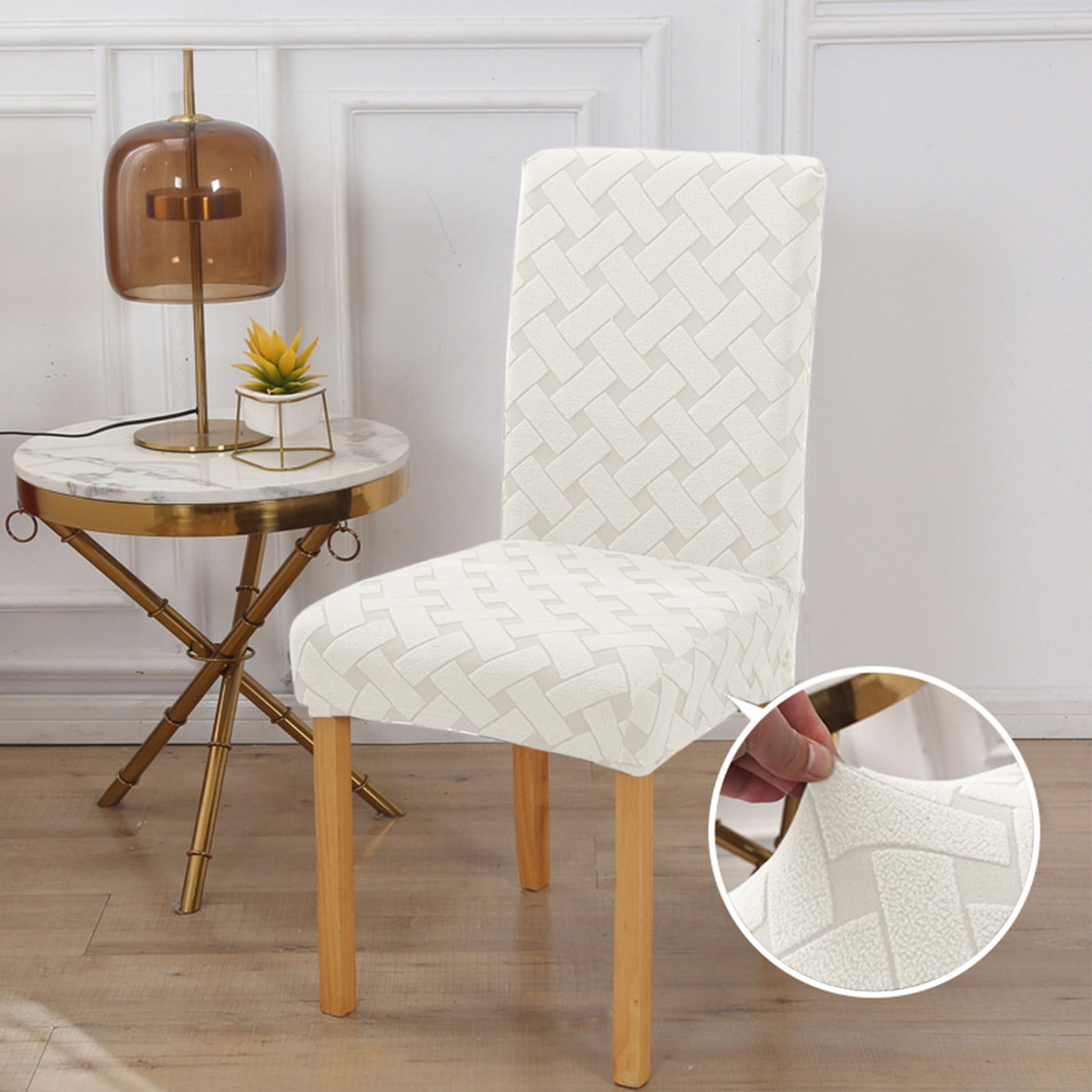 Tgbvmt Jacquard Chair Cover Stretchable Dining Room Protector Elastic ...
