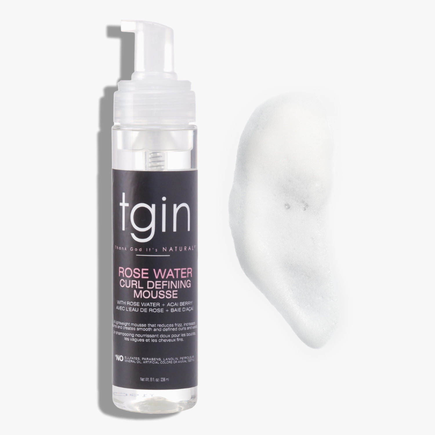 tgin Rose Water Hydrating Curl Defining Mousse - Walmart.com