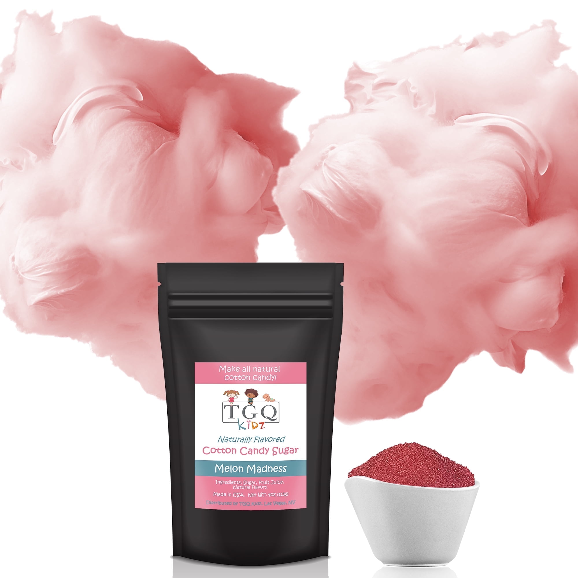 Tgq Kidz Natural Cotton Candy Sugar, Kosher Cotton Candy Floss ...