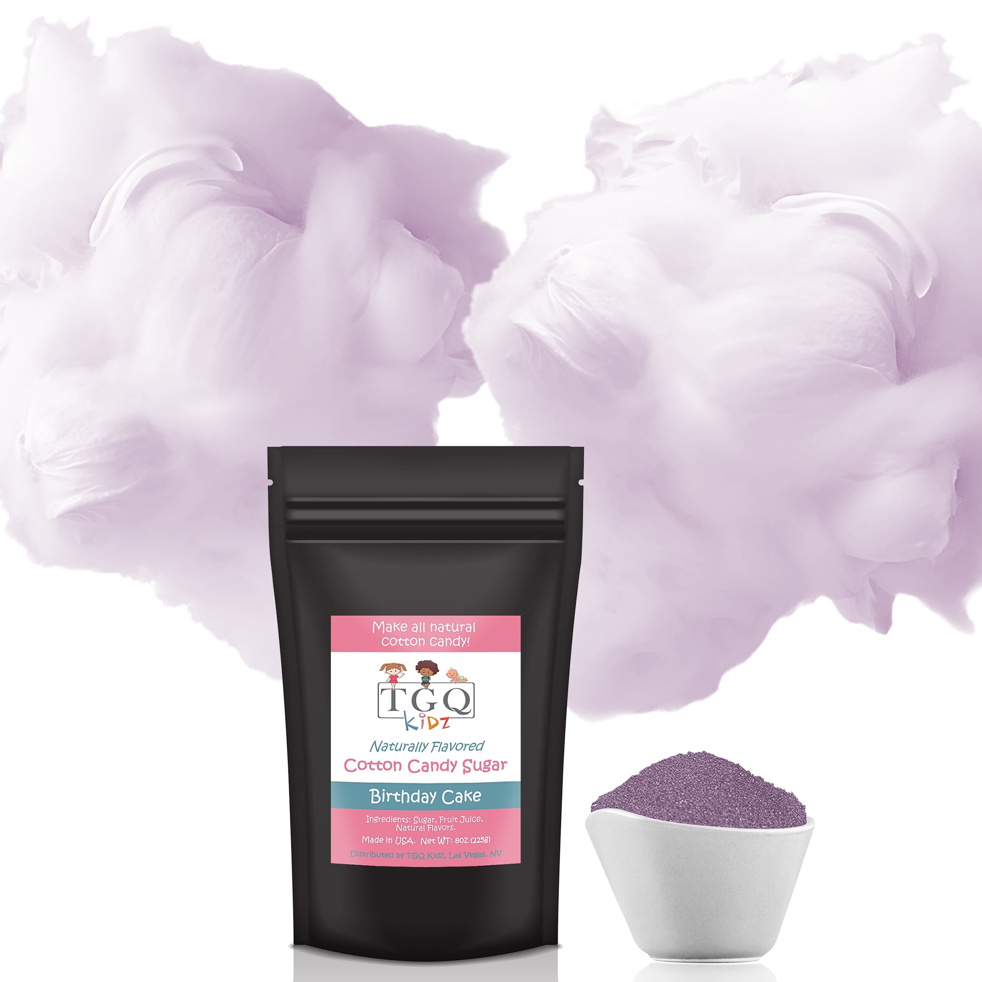Tgq Kidz Natural Cotton Candy Sugar, Kosher Cotton Candy Floss ...
