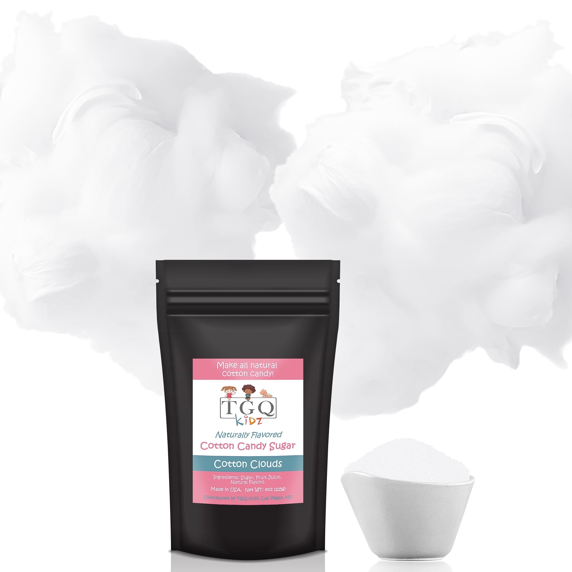 Tgq Kidz Natural Cotton Candy Sugar, Kosher Cotton Candy Floss ...