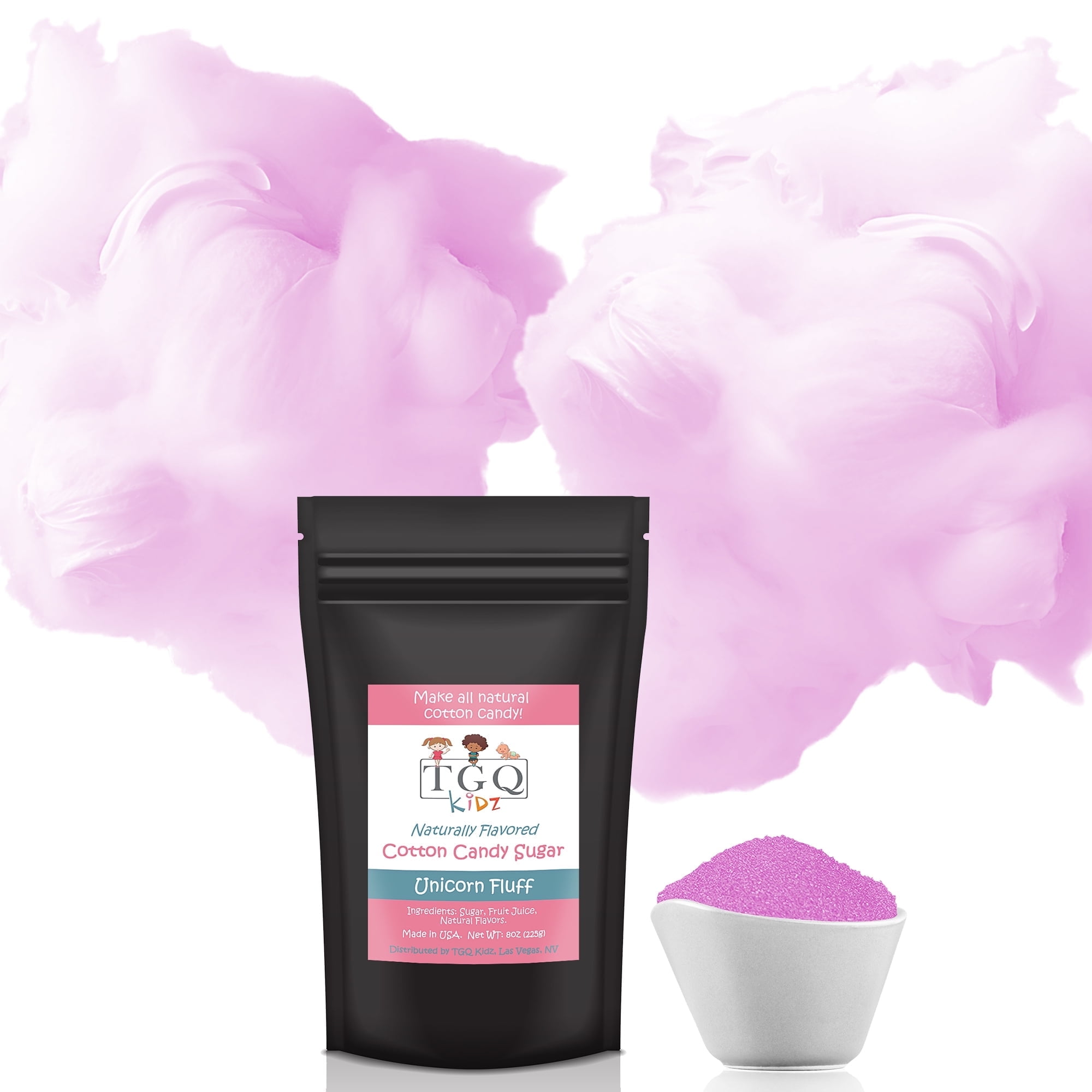 Tgq Kidz Natural Cotton Candy Sugar, Kosher Cotton Candy Floss ...